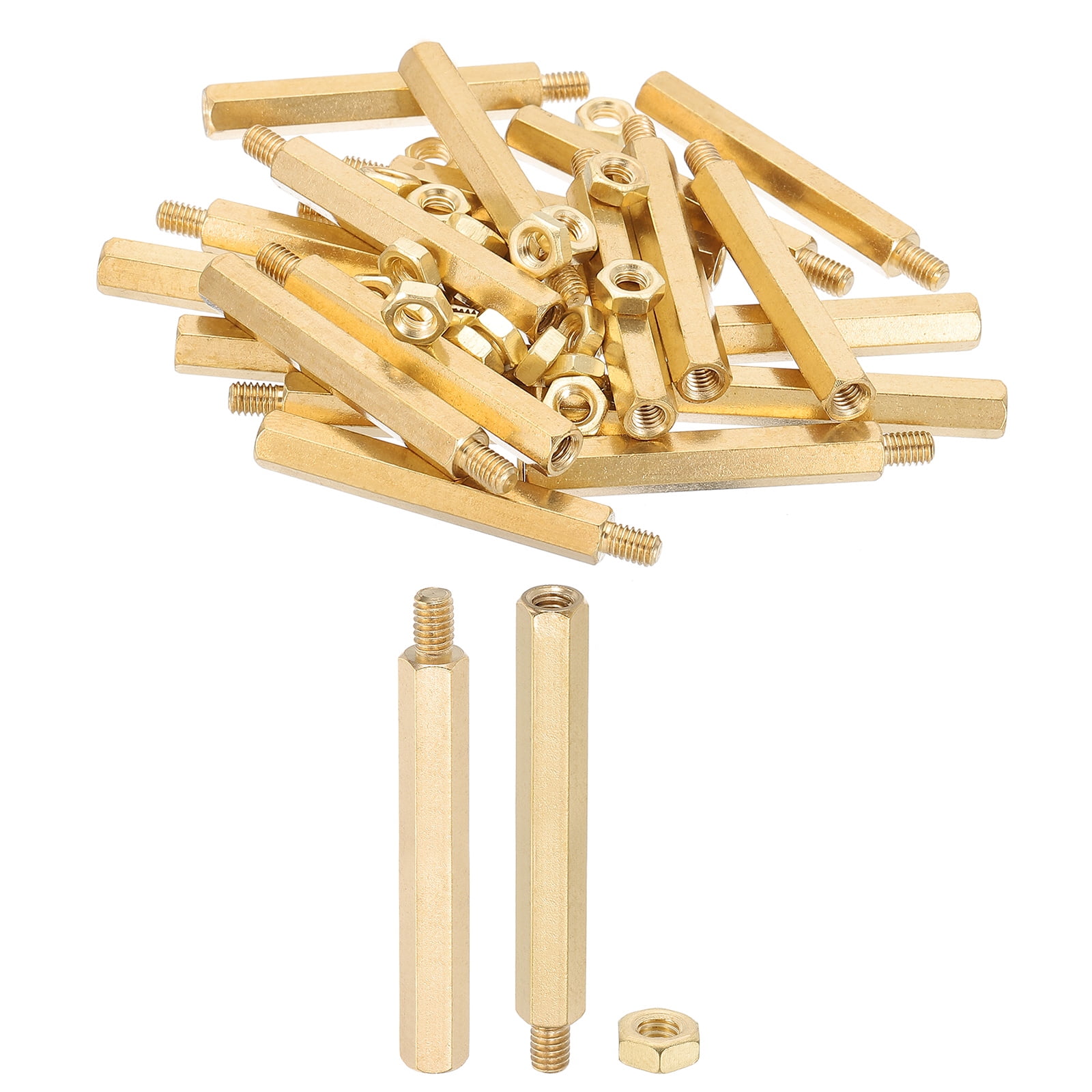 M4X50mm+6mm Standoff Screws, 40Pcs Male to Female Hex Brass PCB ...