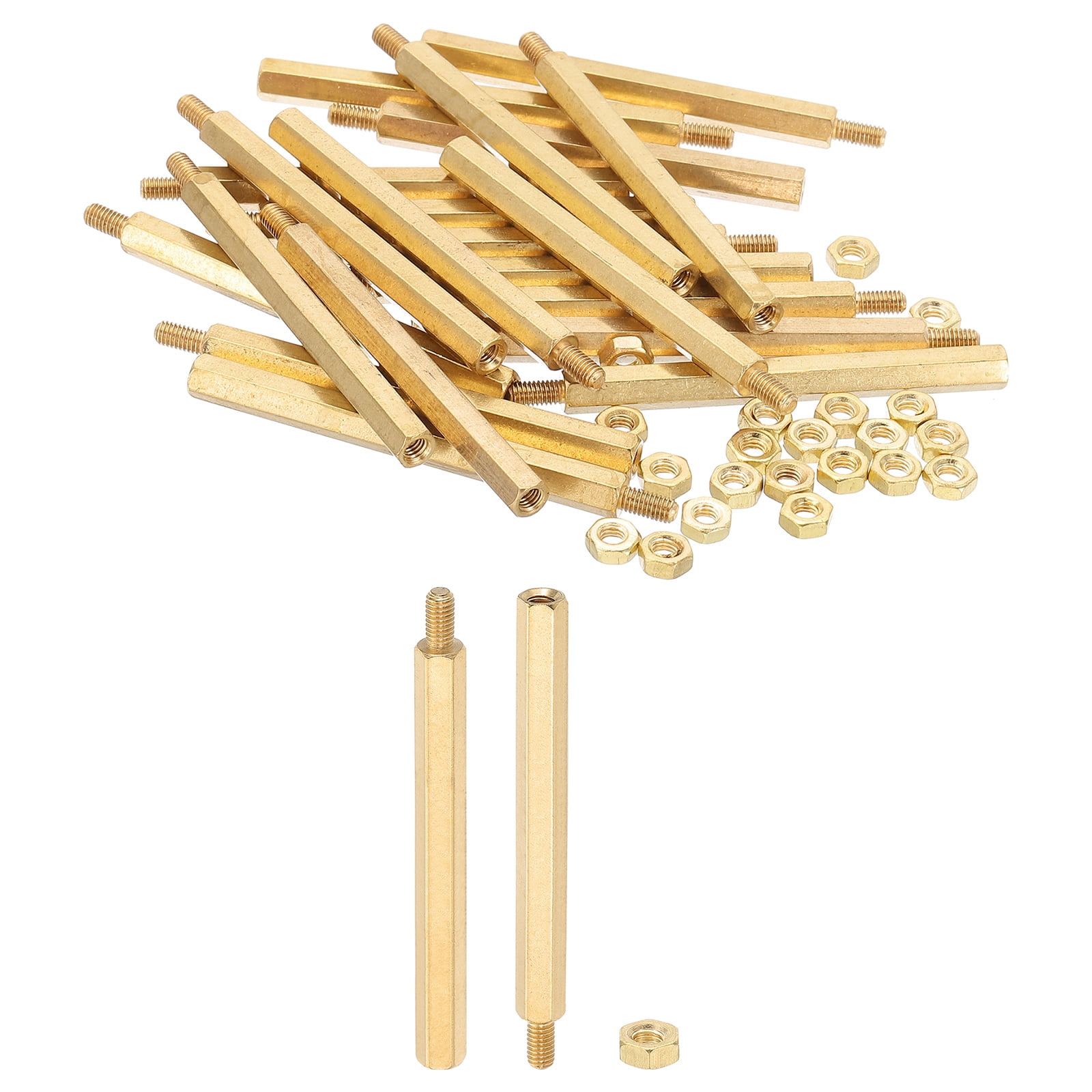 M4X6mm+6mm Standoff Screws, 100Pcs Male to Female Hex Brass PCB ...