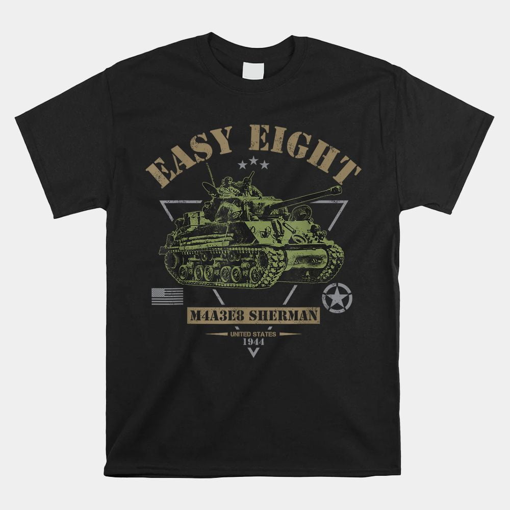 M4a3e8 Easy-eight Sherman Ww2 Tank Shirt - Walmart.com