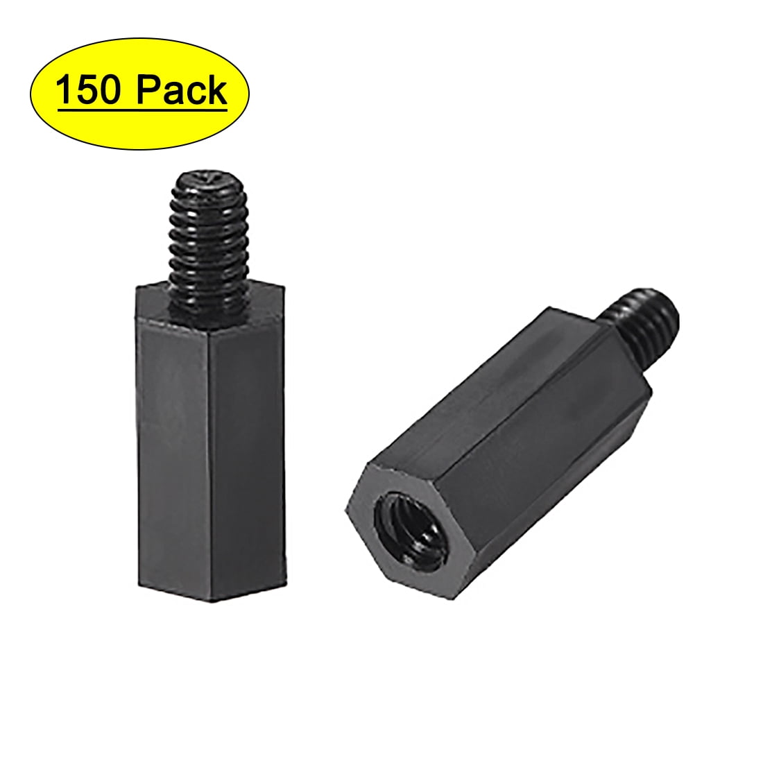 M4x15mm+6mm Male to Female Hex Nylon Spacer Standoff 150pcs - Walmart ...