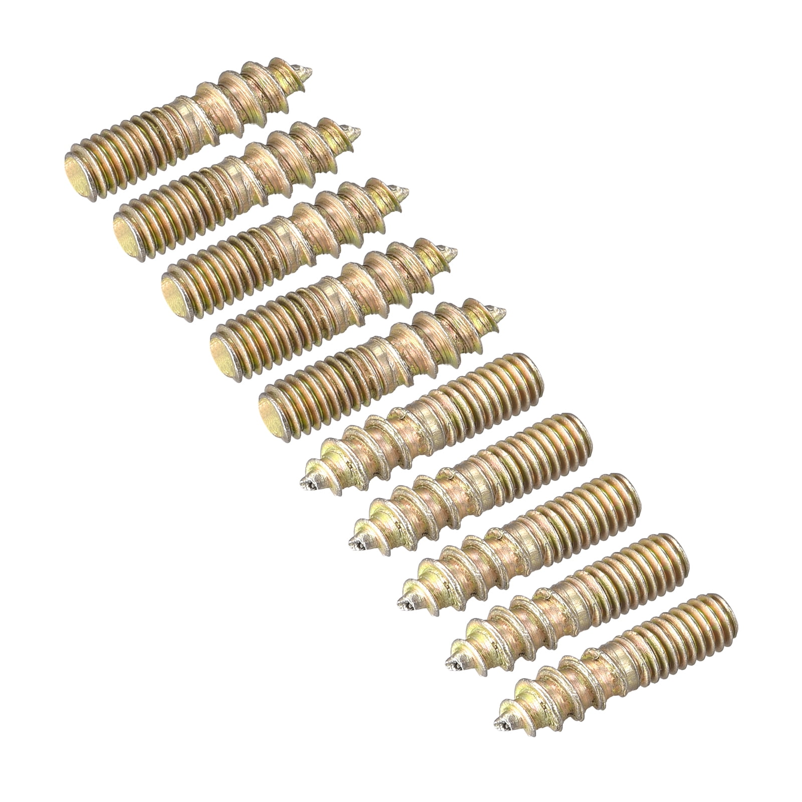M4x16mm Hanger Bolts, 12 Pack Double Ended Thread Dowel Screws for Wood ...