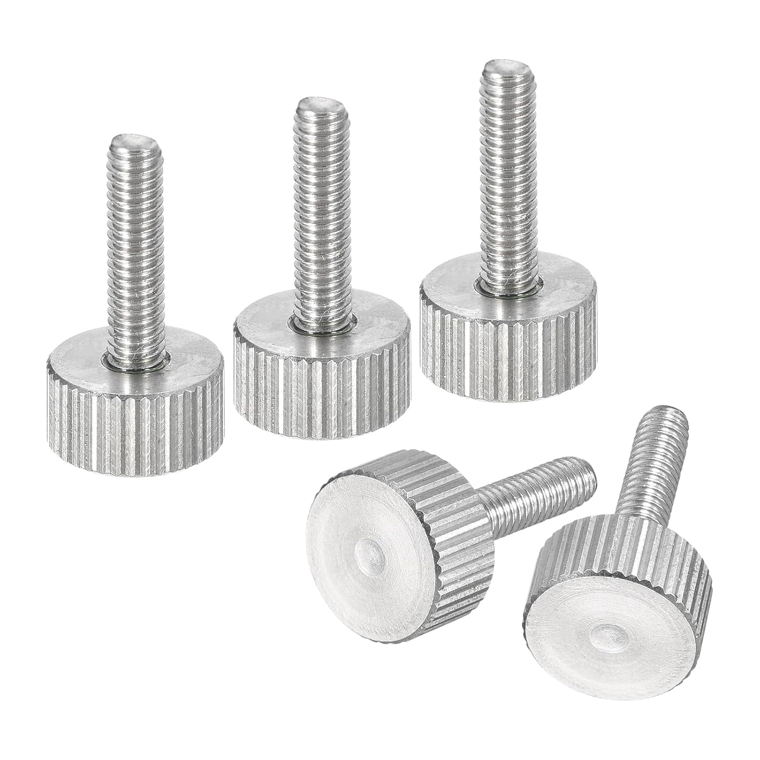 M4x16mm Knurled Thumb Screws, 5pcs 304 Stainless Steel Flat Knurled ...