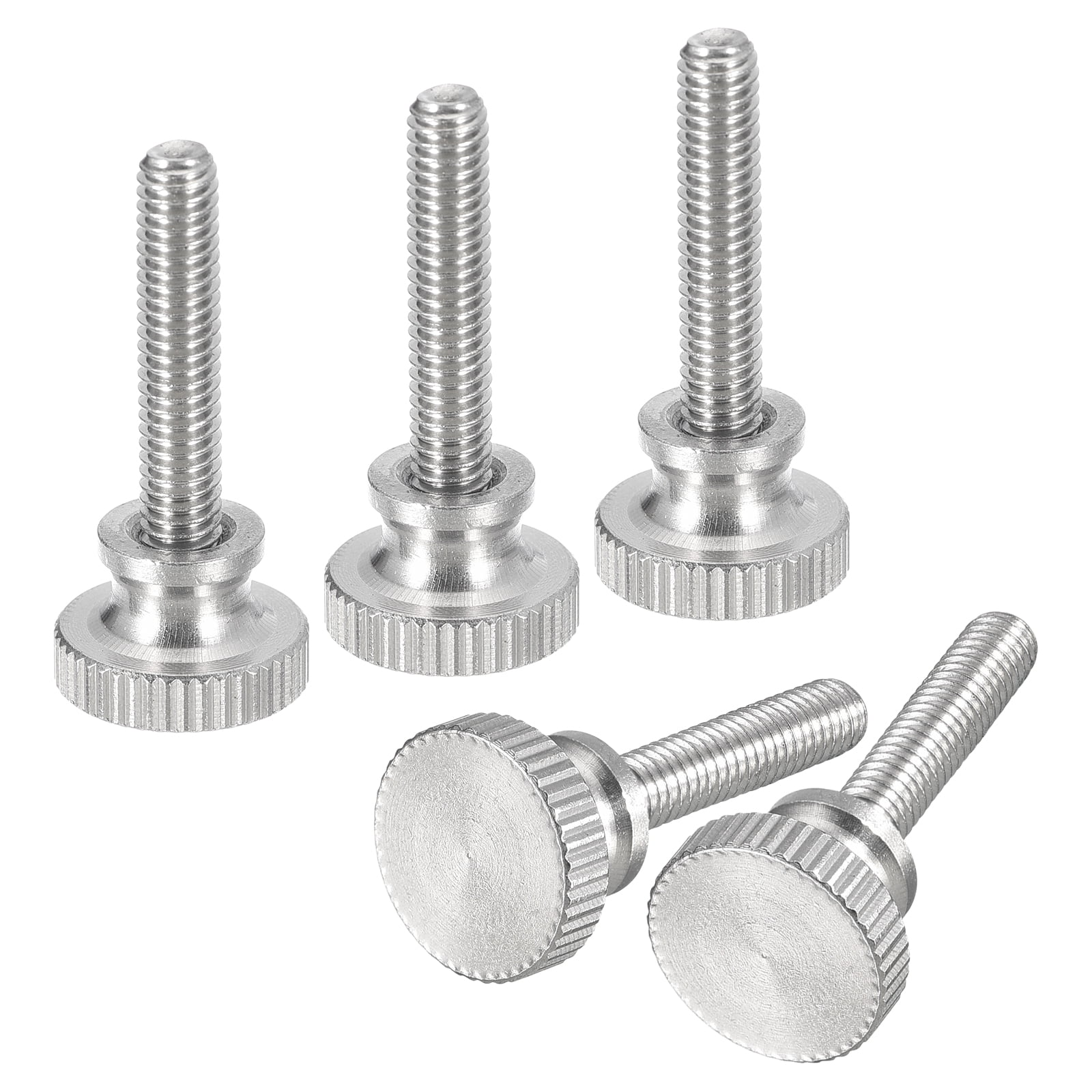 M4x20mm Knurled Thumb Screws, 5 Pack 304 Stainless Steel Flat Knurled ...
