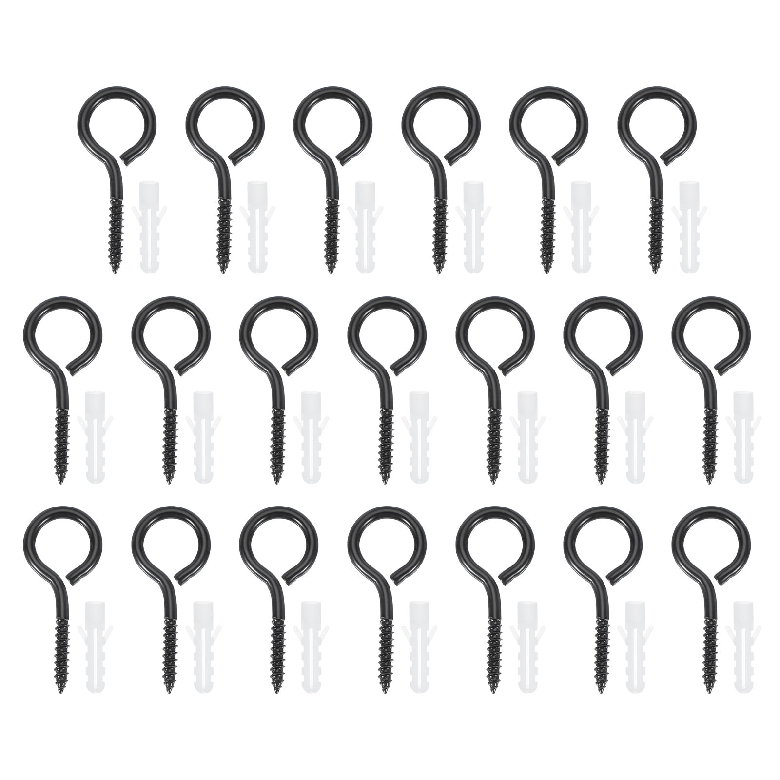 Uxcell Screw-in Hooks Self Tapping Screw with Expansion Bolt M4x20x50mm ...