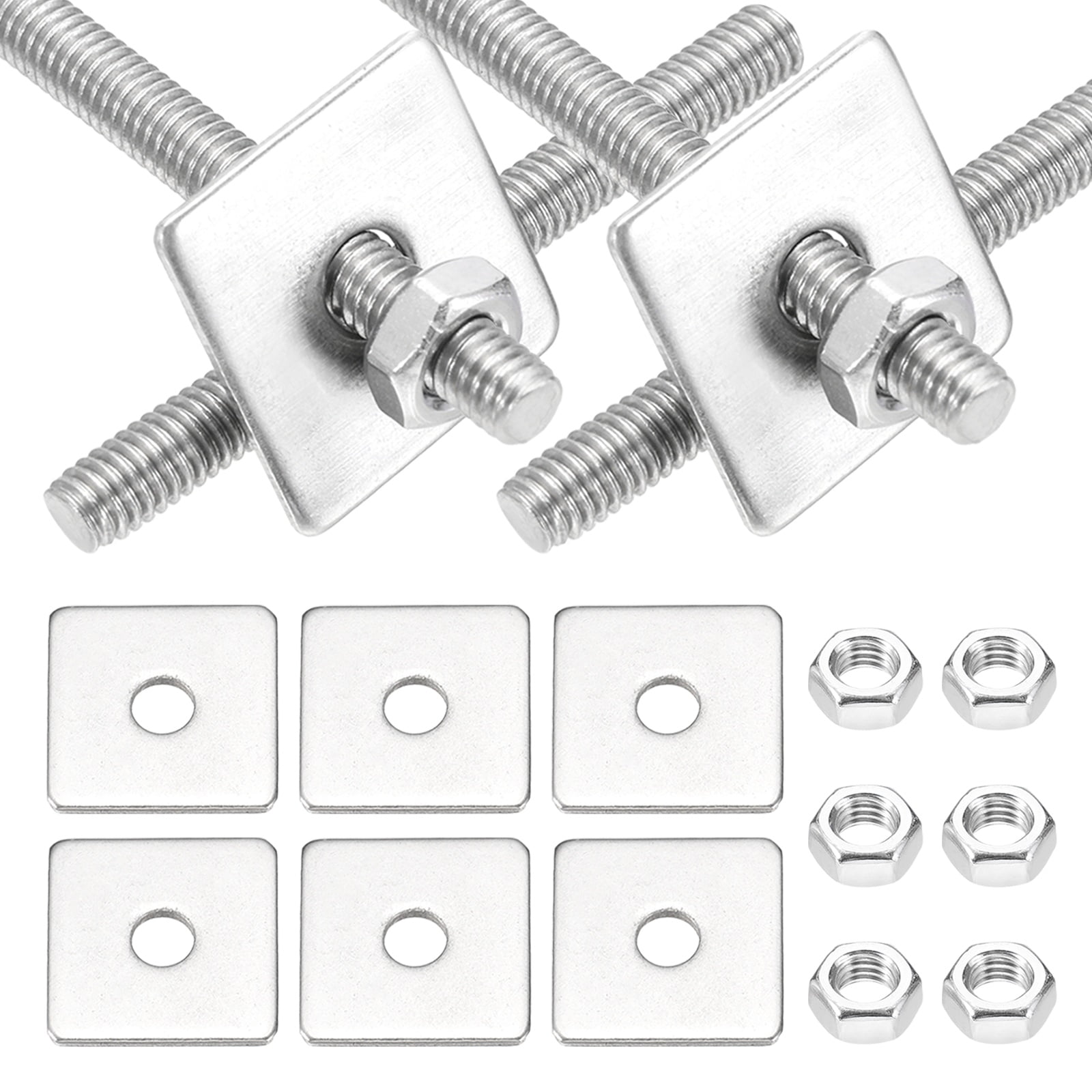 M4x35mm Fully Threaded Rod, 8Set 304 Stainless Steel Threaded Rods Bar ...