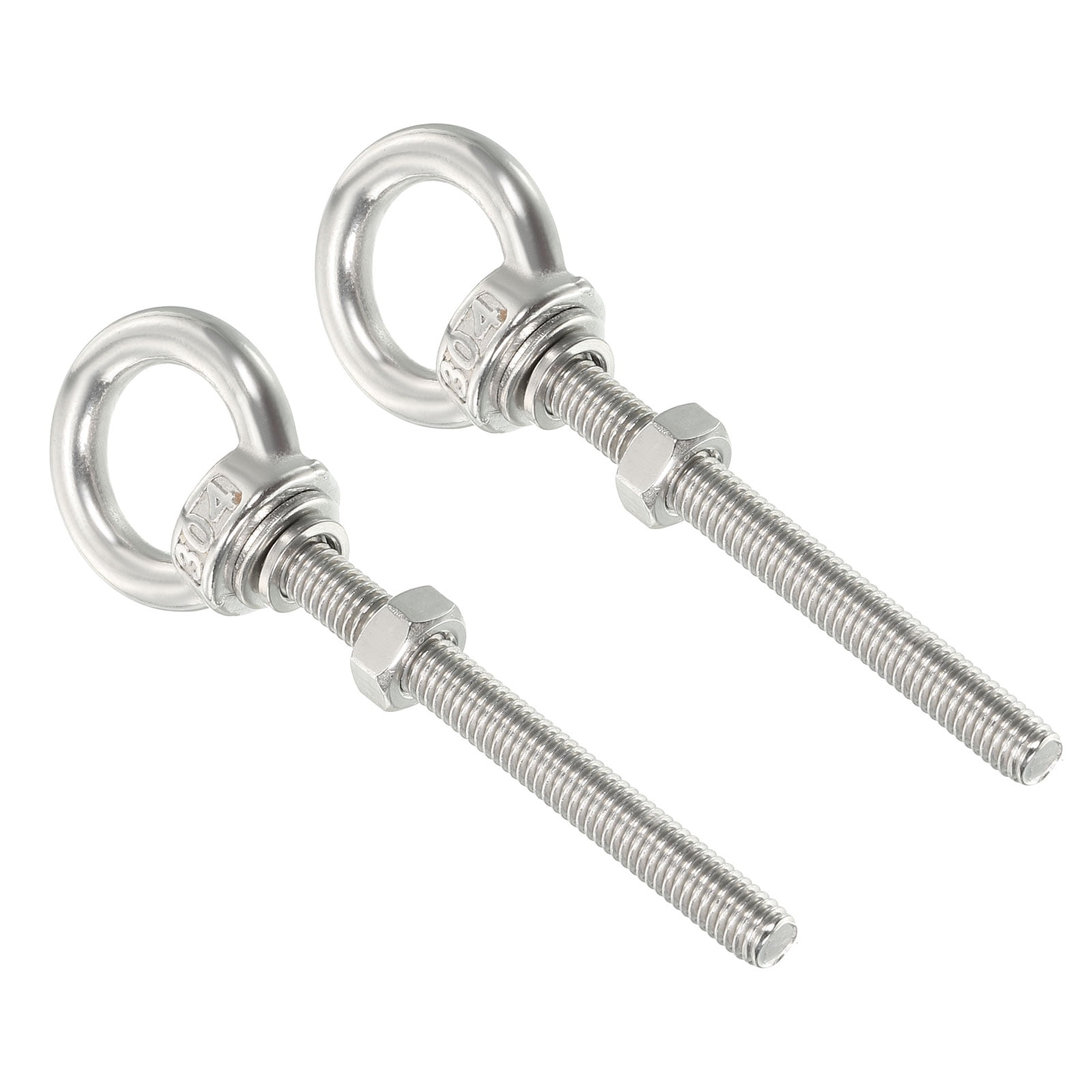 M4x60 3/16"x1.97" Stainless Steel Eye Bolts Threaded Screw Eyebolt ...