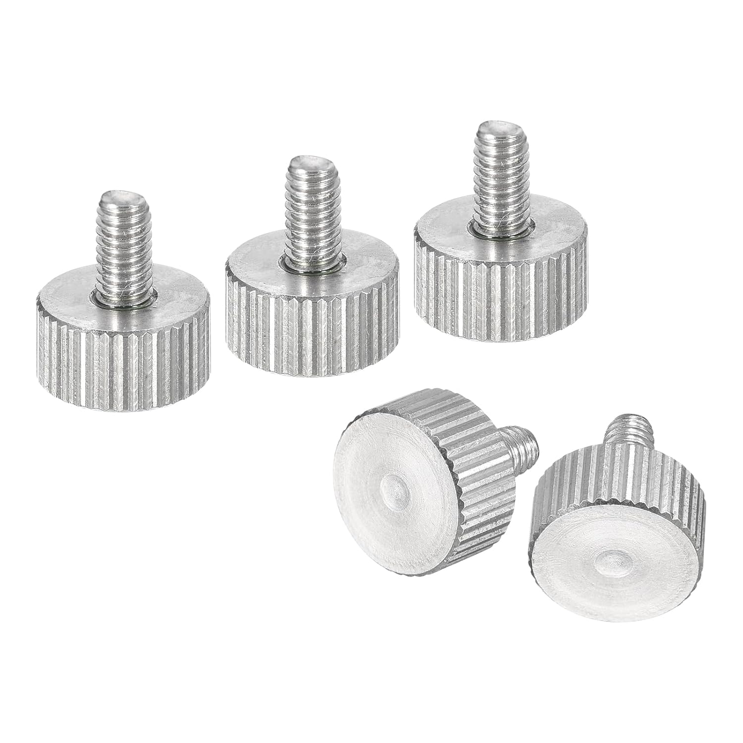 M4x8mm Knurled Thumb Screws, 5pcs 304 Stainless Steel Flat Knurled Head ...