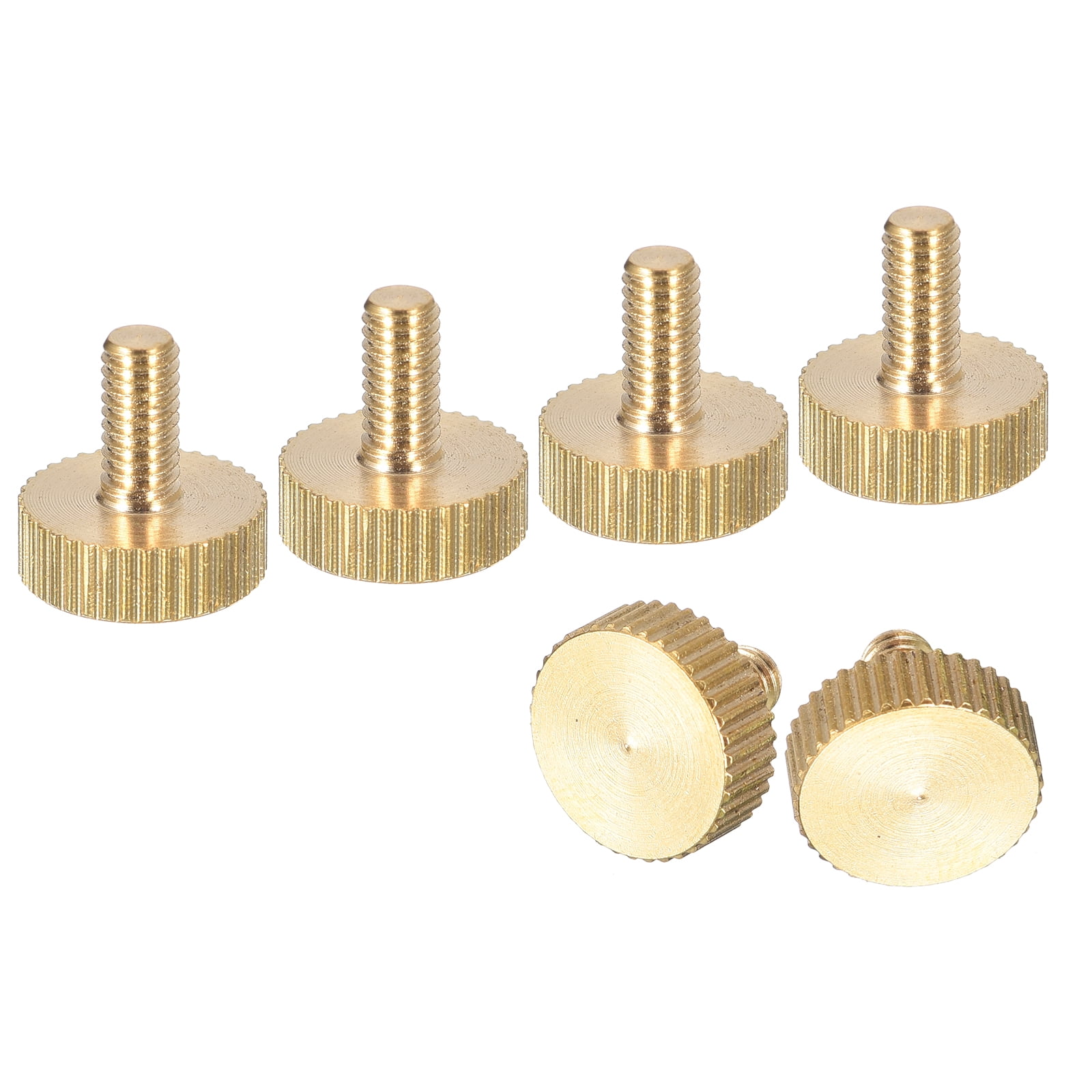 M4x8mm Knurled Thumb Screws, 6 Pack Flat Knurled Head Brass Thumb ...