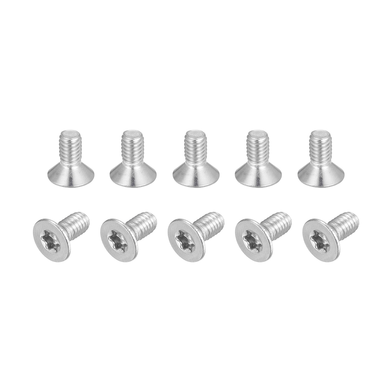 M4x8mm Torx Security Machine Screws, 10 Pack 316 Stainless Steel Countersunk Head Tamper Proof ...