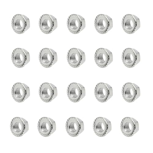 M5-0.8 Stainless Serrated Flange Lock Nut Spin Wiz Nuts M5x0.8 Nut 5mm ...