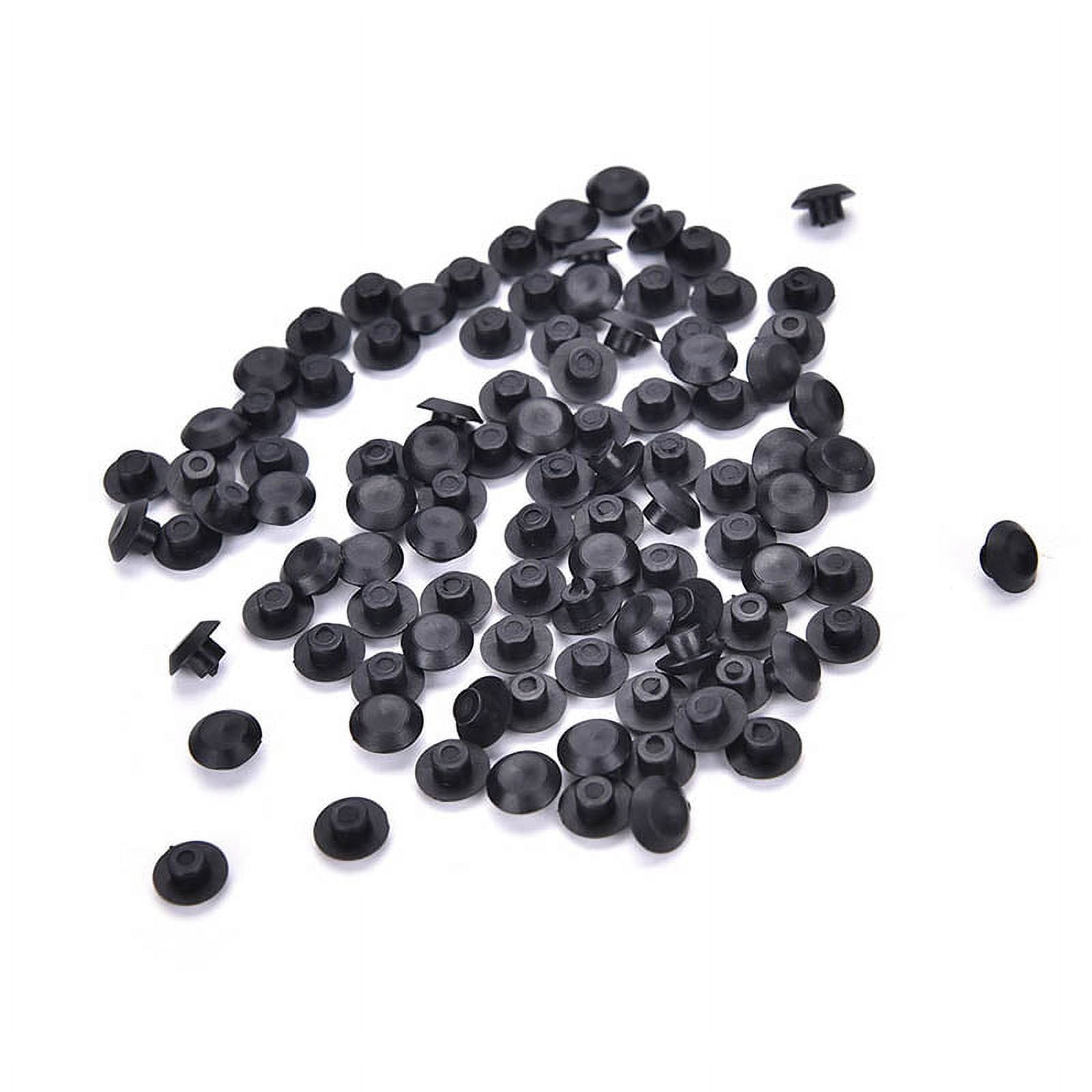(M5) 100PCS Black Hex Socket Allen Bolt Screw Nut Hexagon Head Cover ...