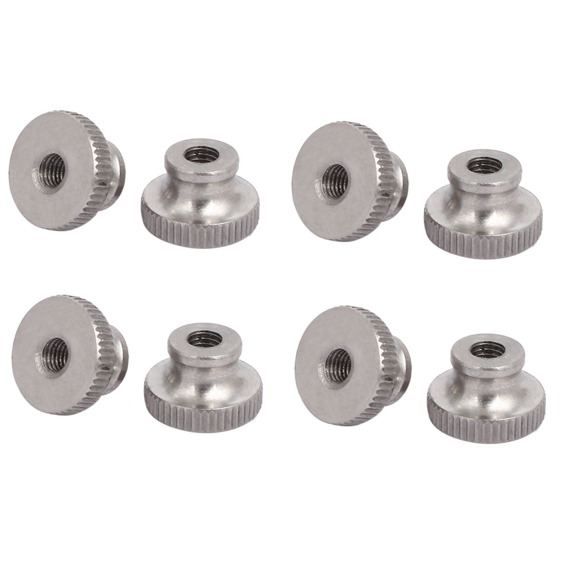 M5 304 Stainless Steel Leveling Knurled Thumb Nut Fastener Silver Tone ...
