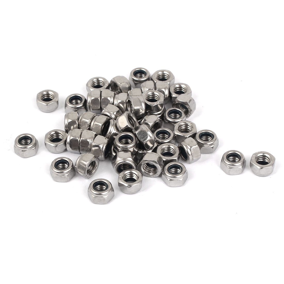 M5 316 Stainless Steel Nylock Self-Locking Nylon Insert Hex Lock Nuts ...