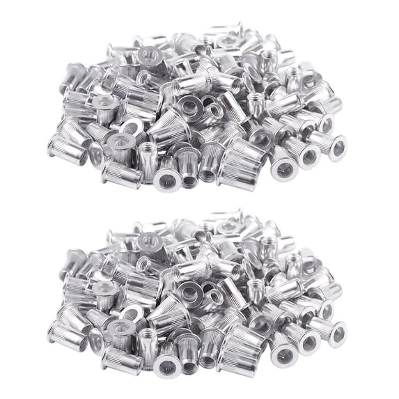 M5 Aluminium Threaded Rivnuts Flat Head Rivet Nuts Nutserts 200Pcs,200 ...