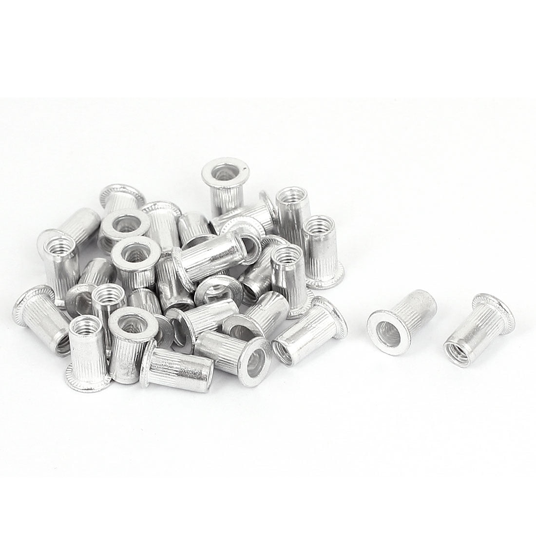 M5 Aluminum Threaded Flat Head Blind Rivet Nuts Insert Nutserts 30 Pcs ...