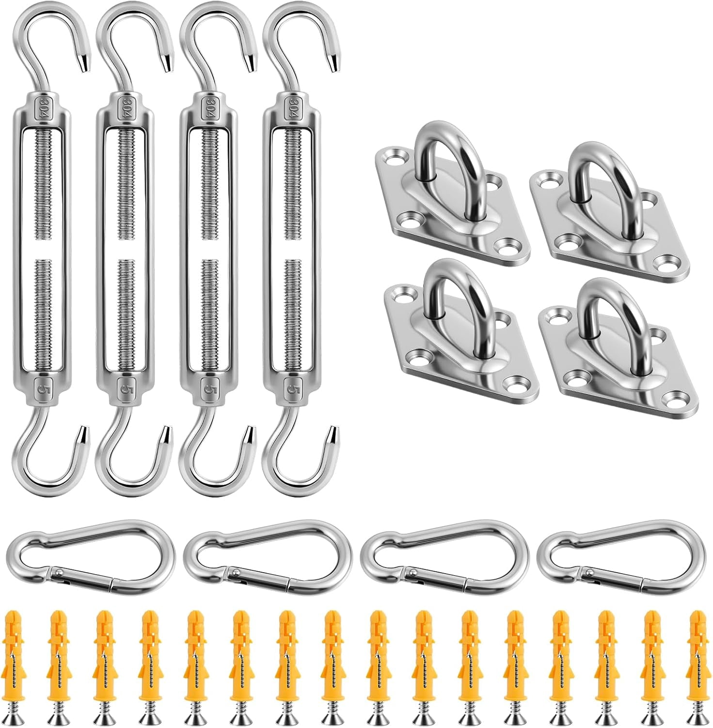 M5 Awning Attachment Set, 304 Stainless Steel, Heavy Duty Sun Shade ...