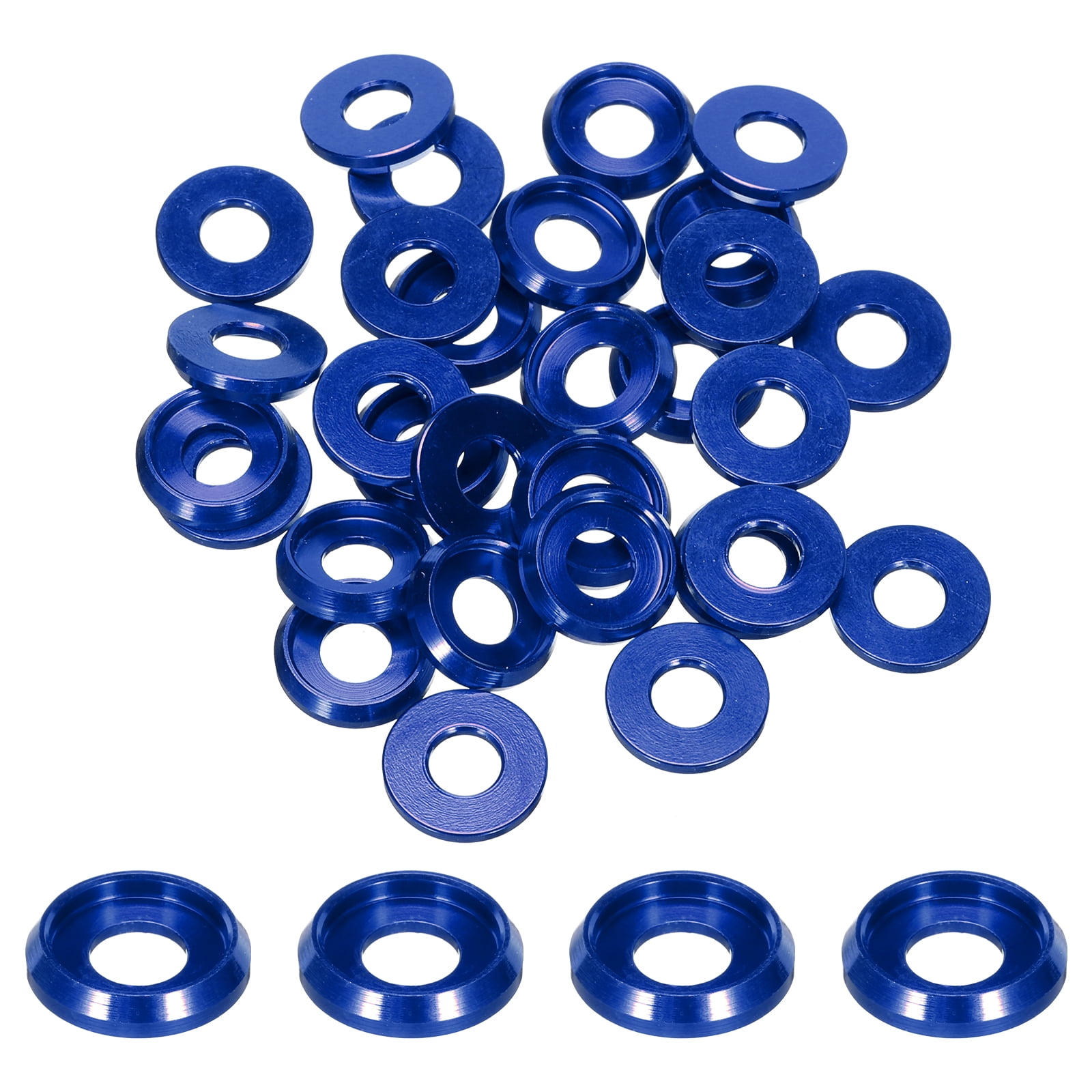 M5 Cone Cup Countersunk Washers,Hole Dia 5mm/0.2" Aluminum 30PCS, Deep ...