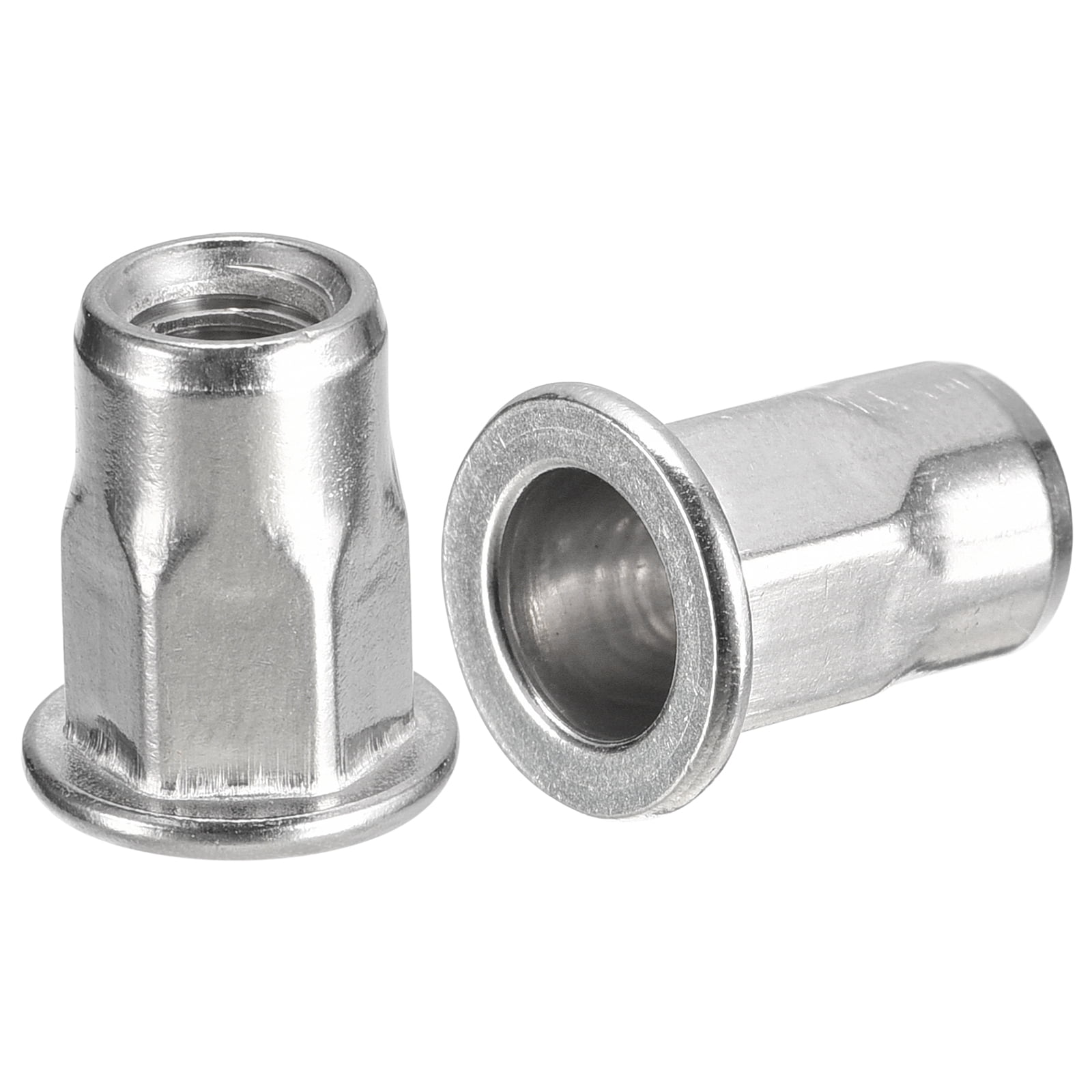 M5 Half Hex Body Rivet Nuts, 60 Pack 304 Stainless Steel Flat Head ...
