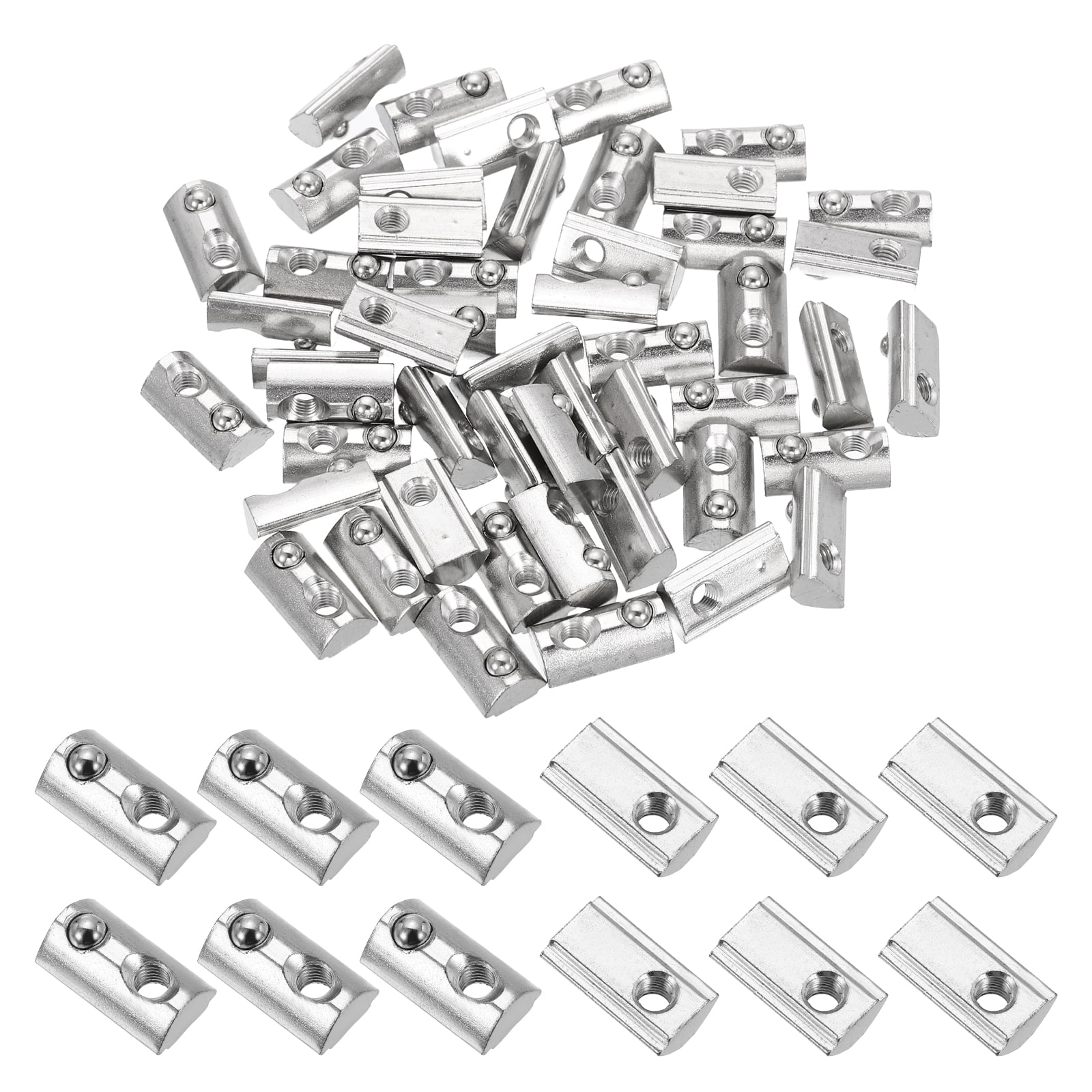 M5 Half Round Roll in Spring T Nuts 3030 Series Carbon Steel T Slot ...