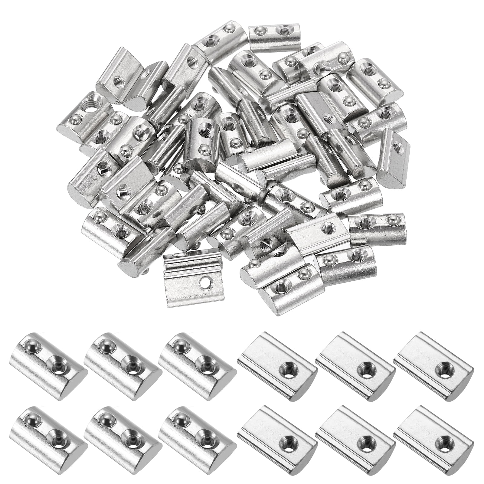 M5 Half Round Roll in Spring T Nuts 4545 Series Carbon Steel T Slot ...