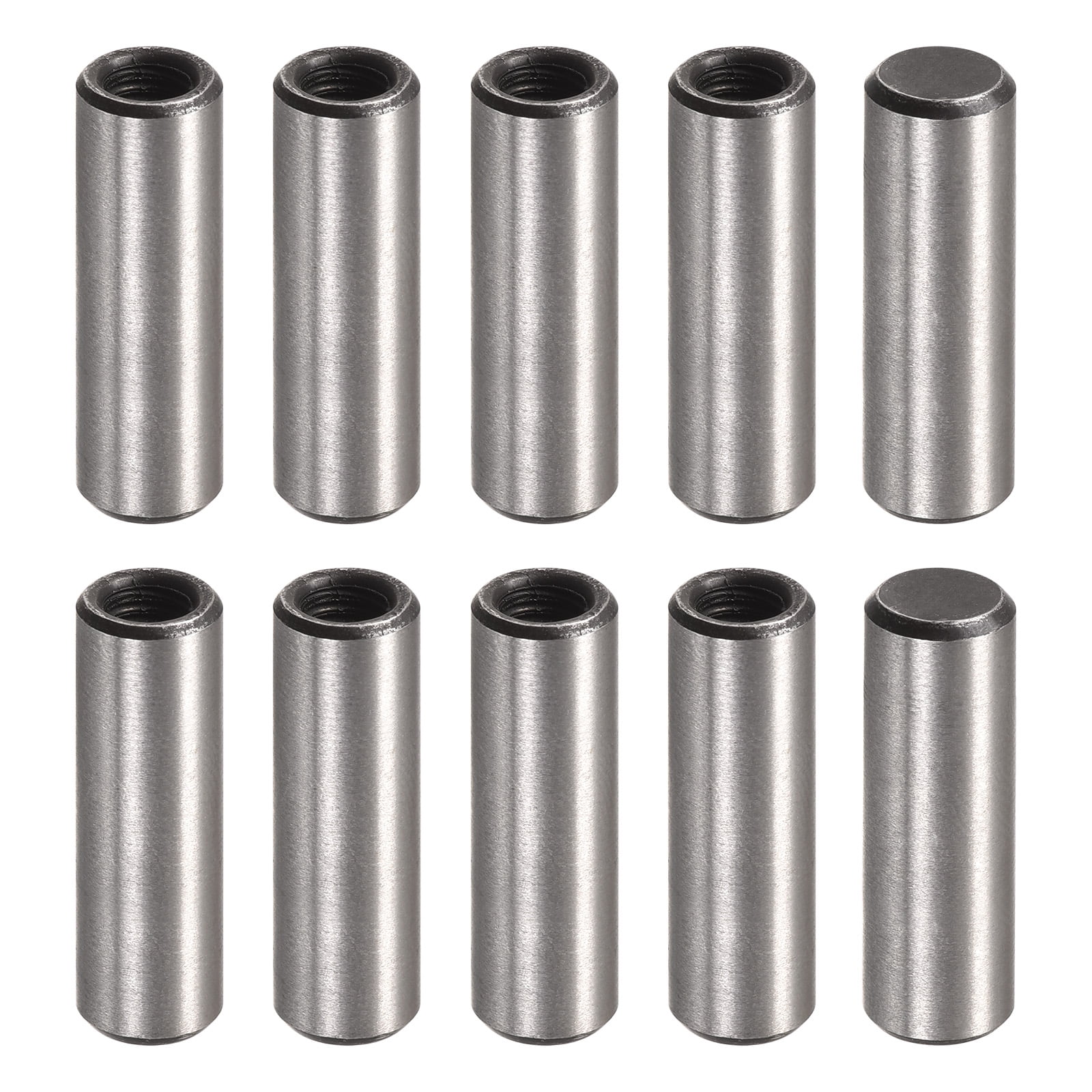 M5 Internal Thread Dowel Pin 10 Pack 8x25mm Chamfering Flat Carbon ...