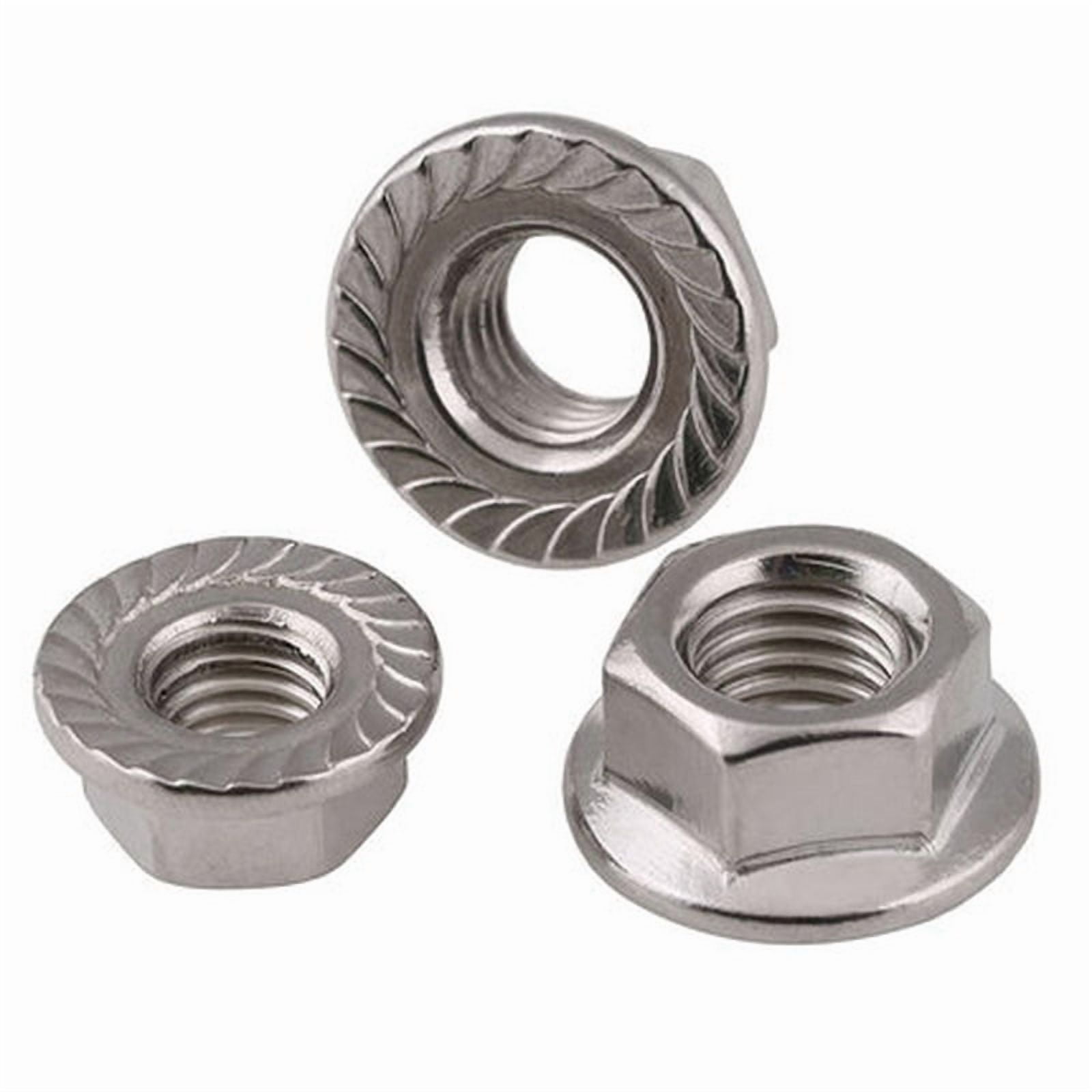 M5-M12 Left Hand Thread Hex Serrated Flange Nut 304 Stainless Steel ...