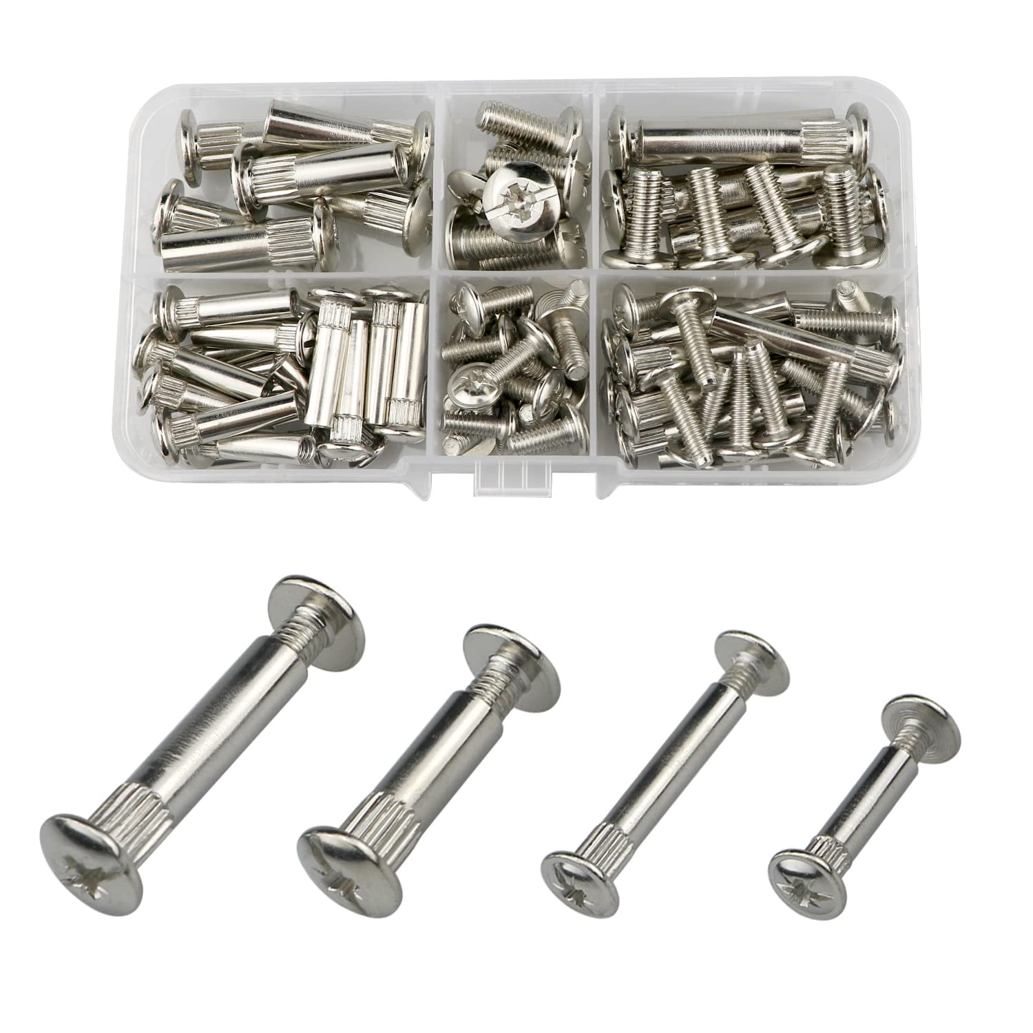 M5,M8 Connecting Bolts Screw Set,40 Sets of Furniture Connector Fastener Attachment Bolts with ...
