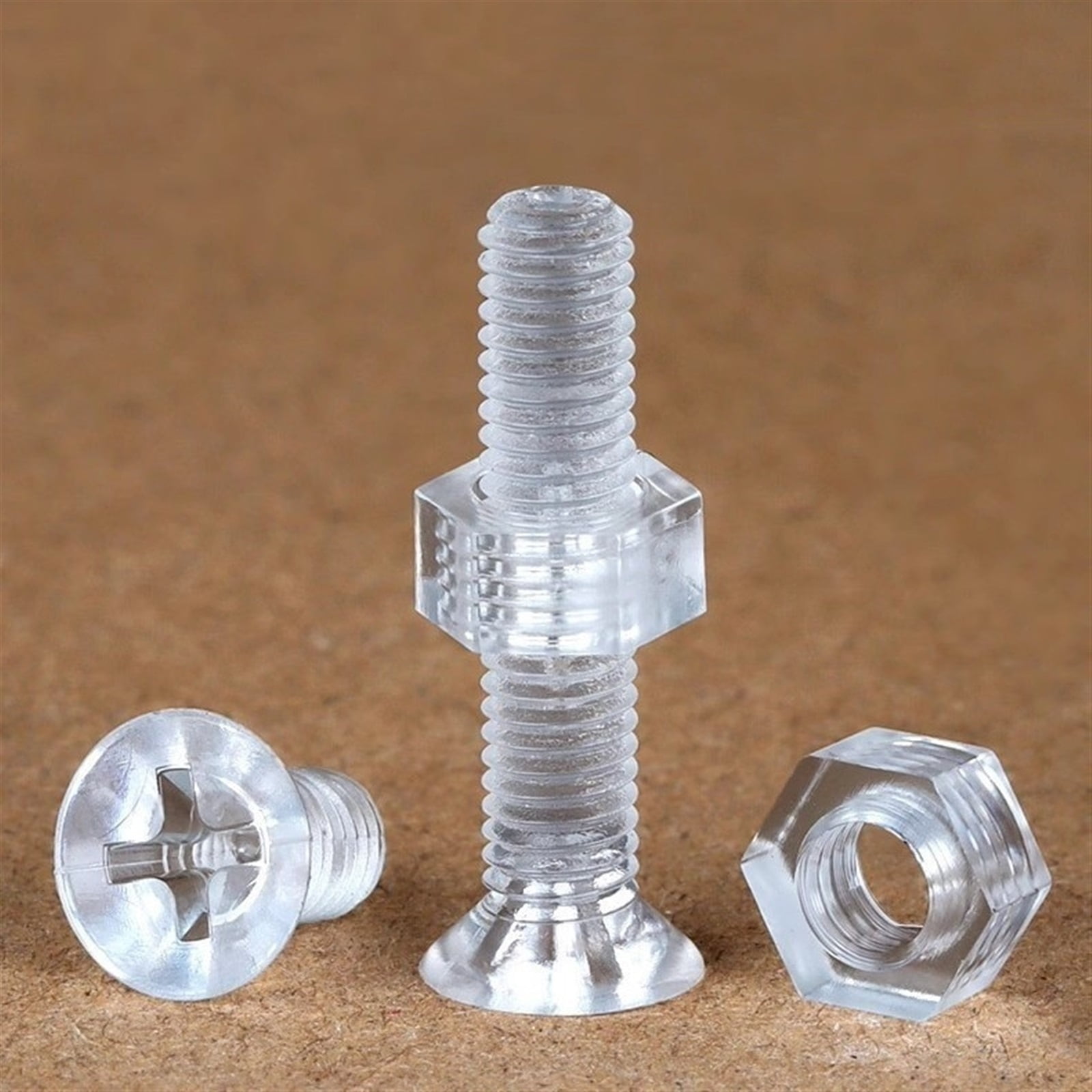 M5 PC Insulated Cross Flat Head Screws, 100set Transparent Countersunk ...