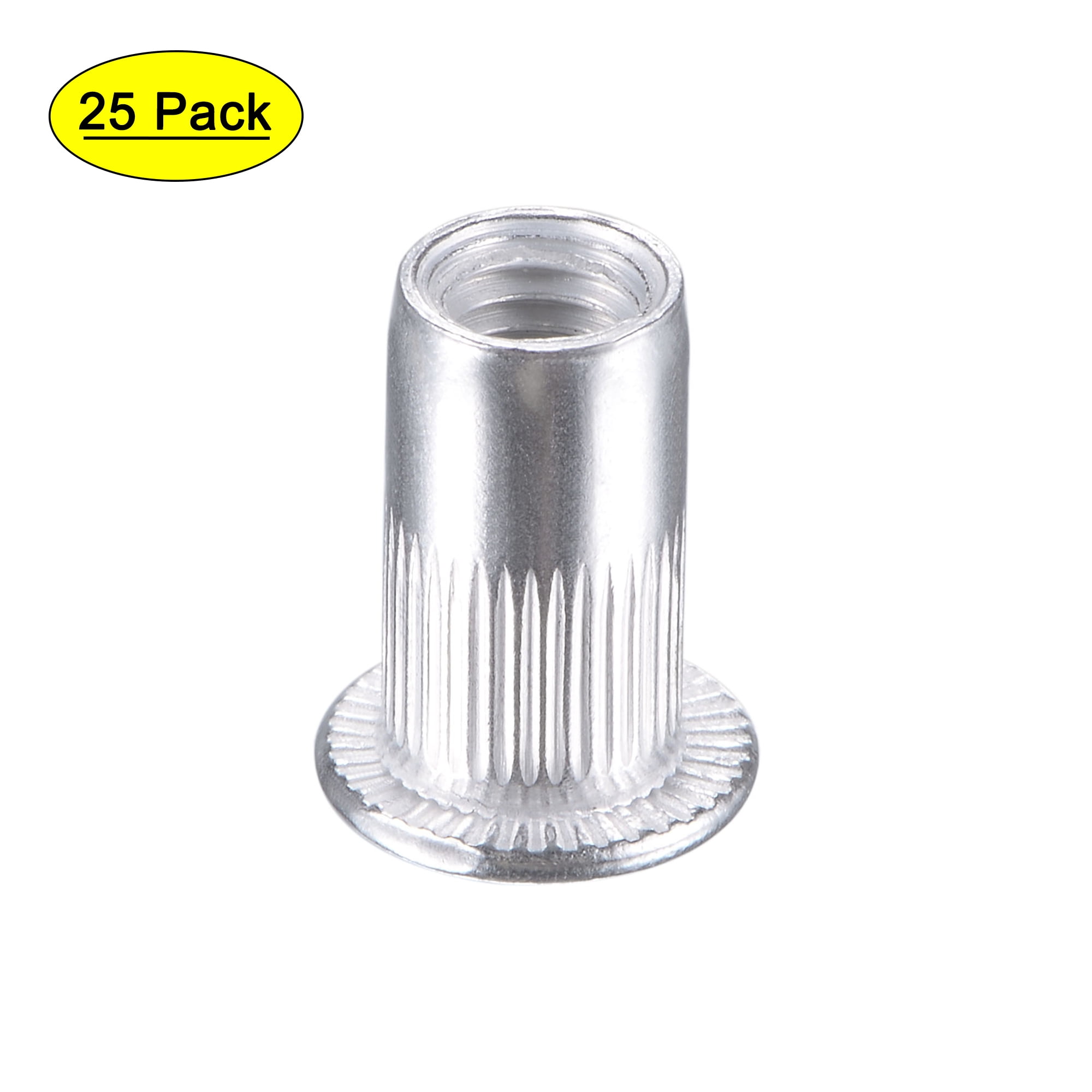 M5 Rivet Nuts Aluminium Alloy Knurled Flat Head Threaded Insert Nut ...
