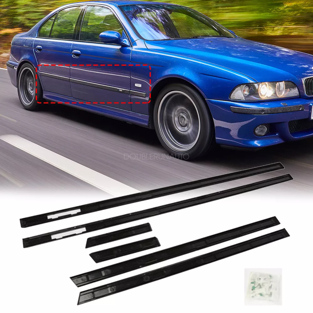 M5 Style BODY SIDE MOLDING Door MOULDING Trim 5 Series Fits 1998-03 BMW ...