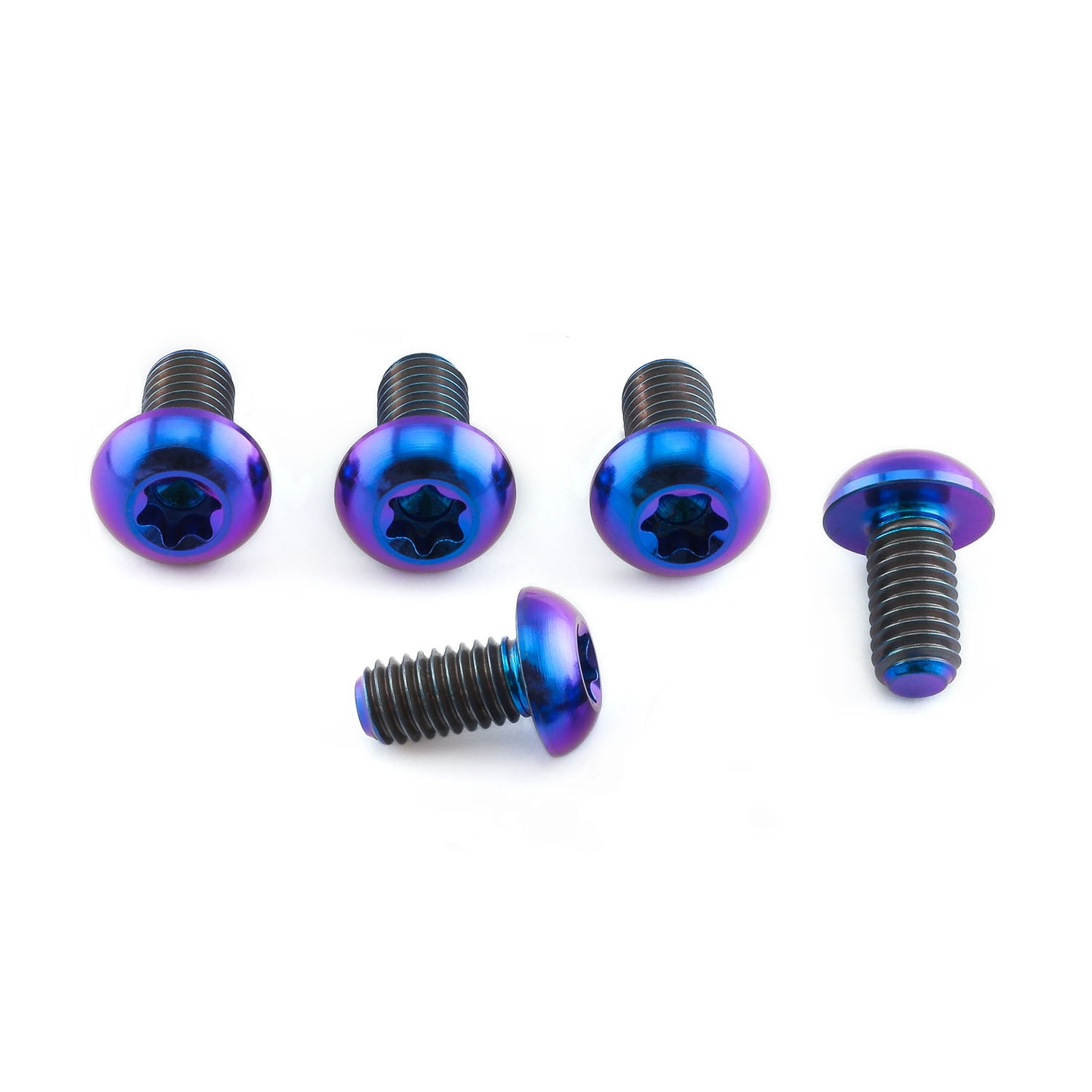 M5 Titanium Cycle Disc Rotor Bolts Button Head Torx Drive Pack x5 ...