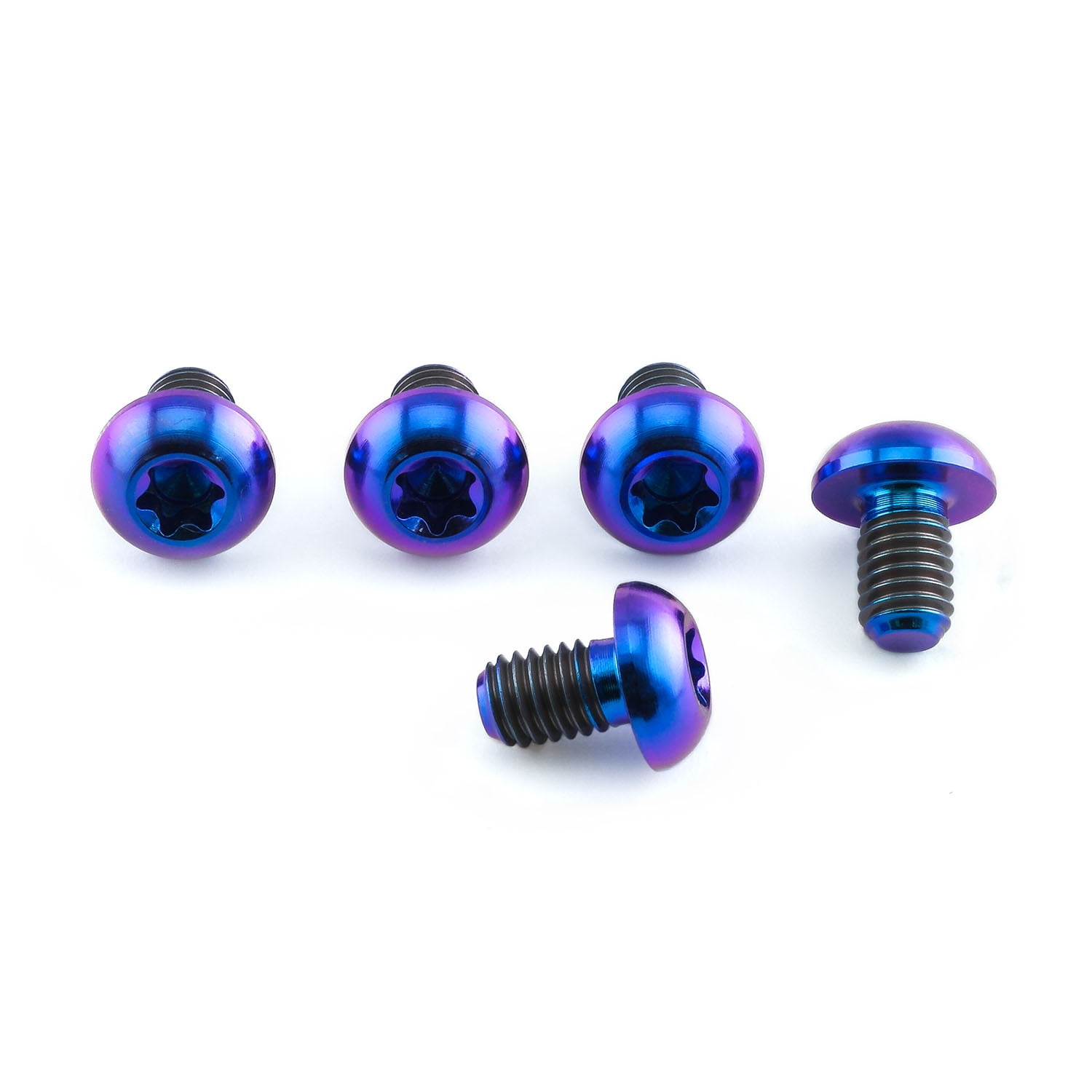 M5 Titanium Cycle Disc Rotor Bolts Button Head Torx Drive Pack x5 - Walmart.com