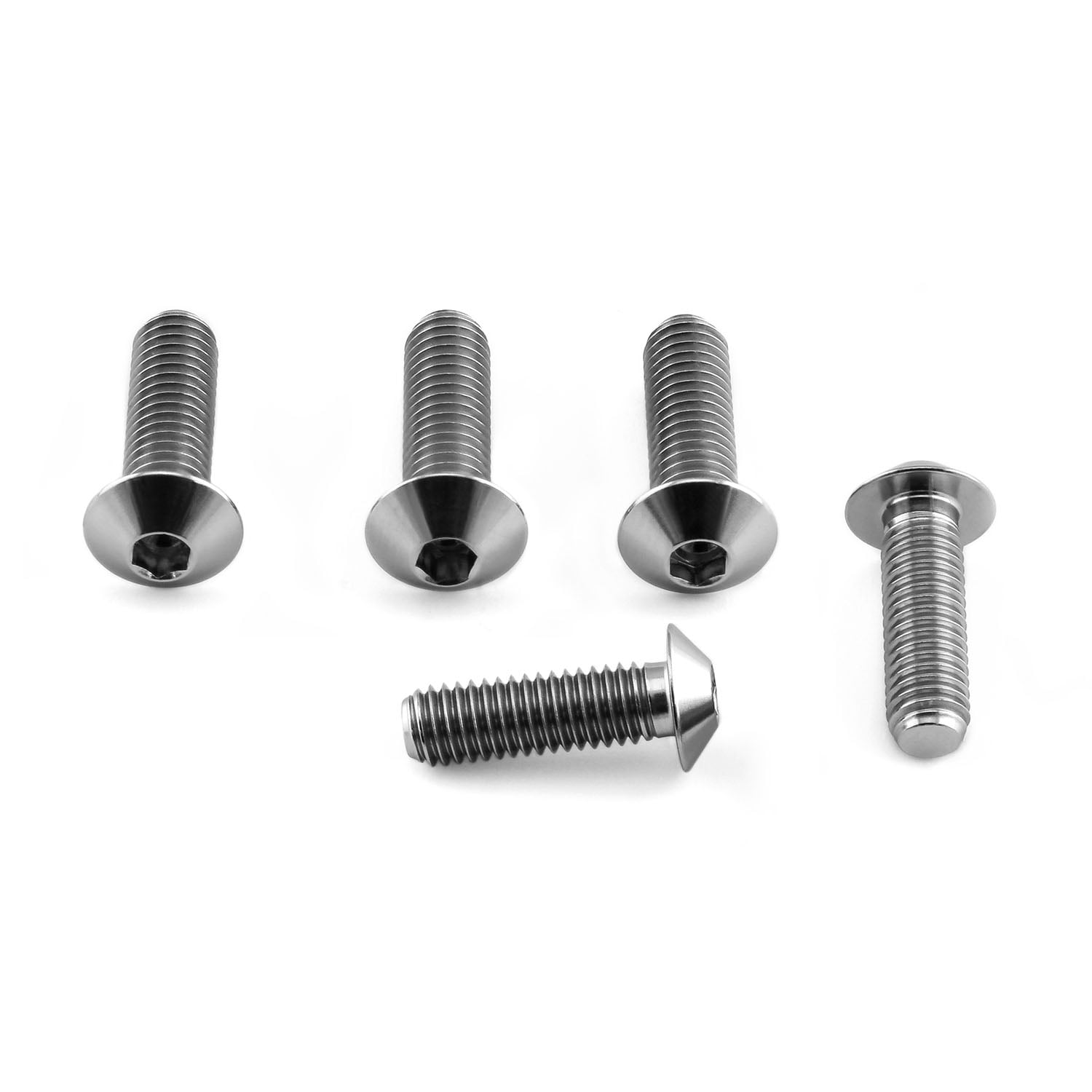 M5 Titanium Dome Head Bolts 16mm (9mm O/D) Pack x5 - Walmart.com