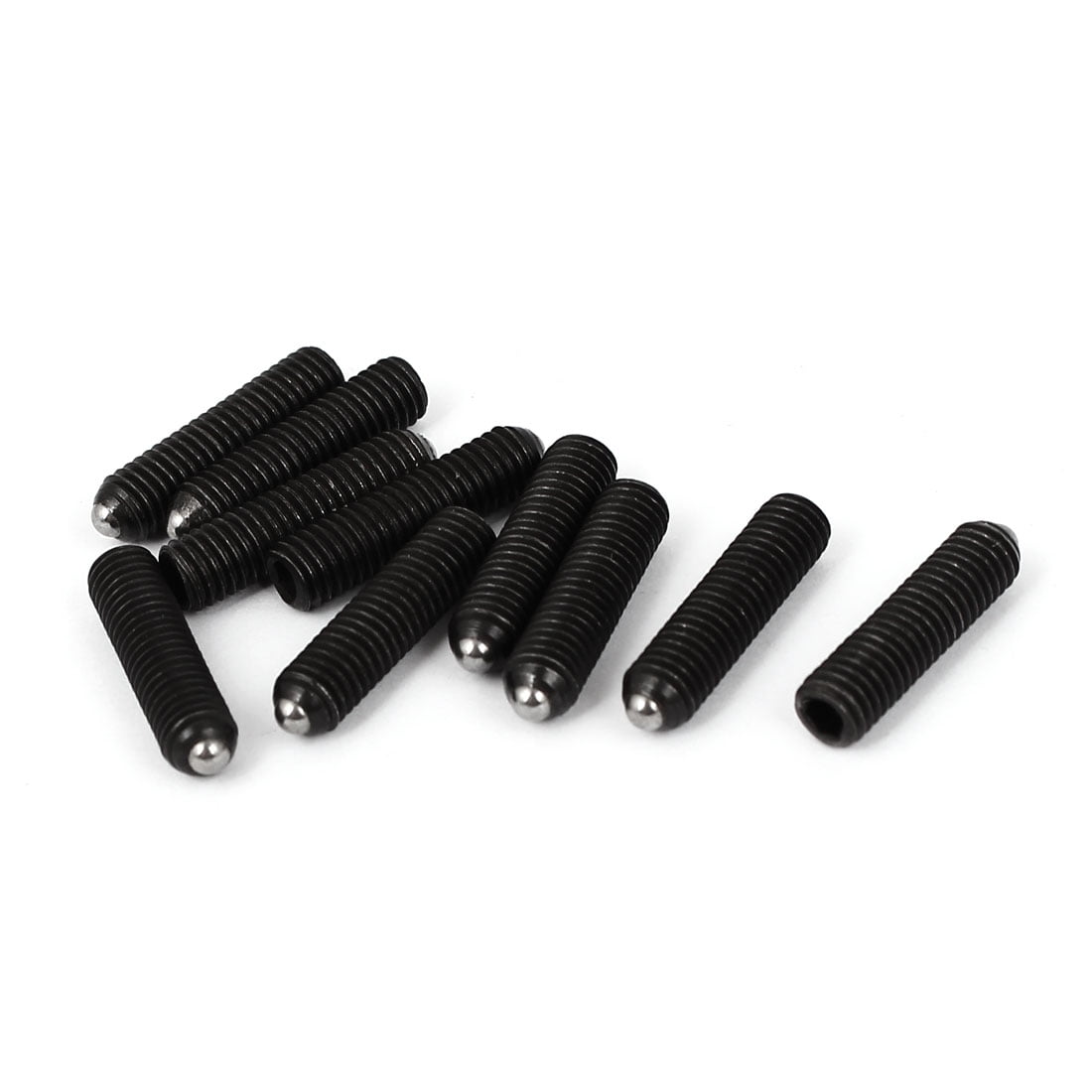 M5 x 18mm Hex Socket Ball Plunger Screws Black 20mm Length 10 Pcs ...