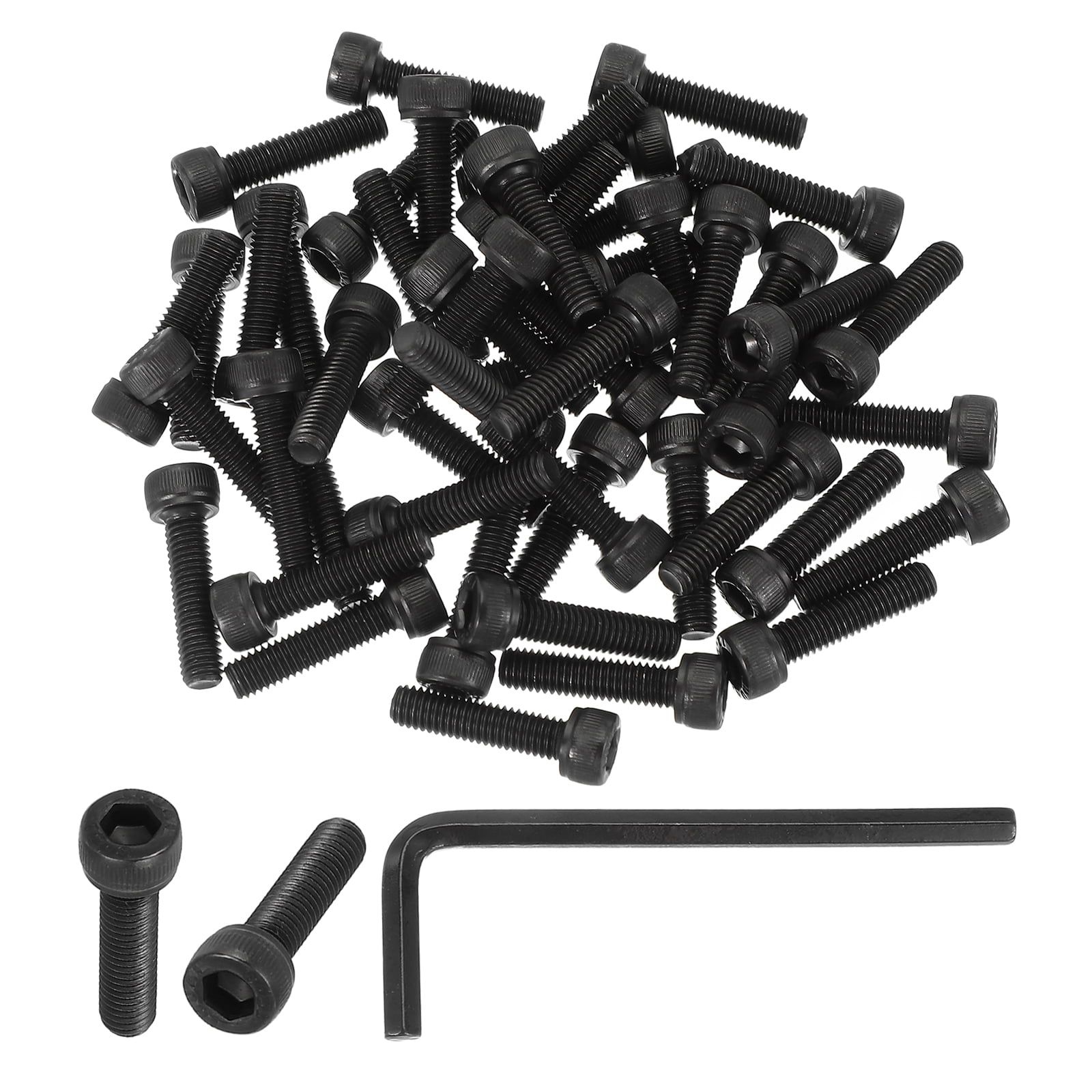 M5 x 20mm Hex Socket Head Screws Cap Bolt, 50 Pack 12.9 Grade Carbon Steel Hexagon Socket Screw ...