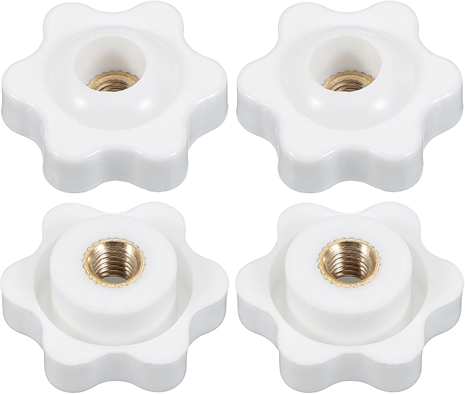M5 x 25mm Brass Threaded Star Knobs, 4 Pcs Plastic Clamping Hand Knobs ...