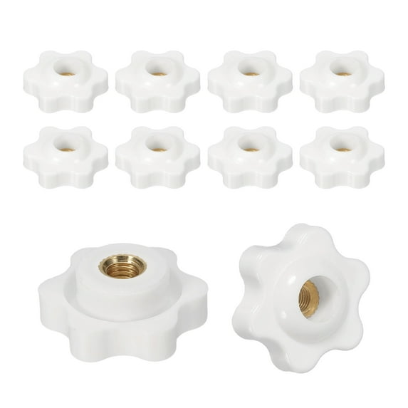 M5 x 25mm Star Knobs, 10 Pcs Knurled Thread Through Hole Knob for T ...