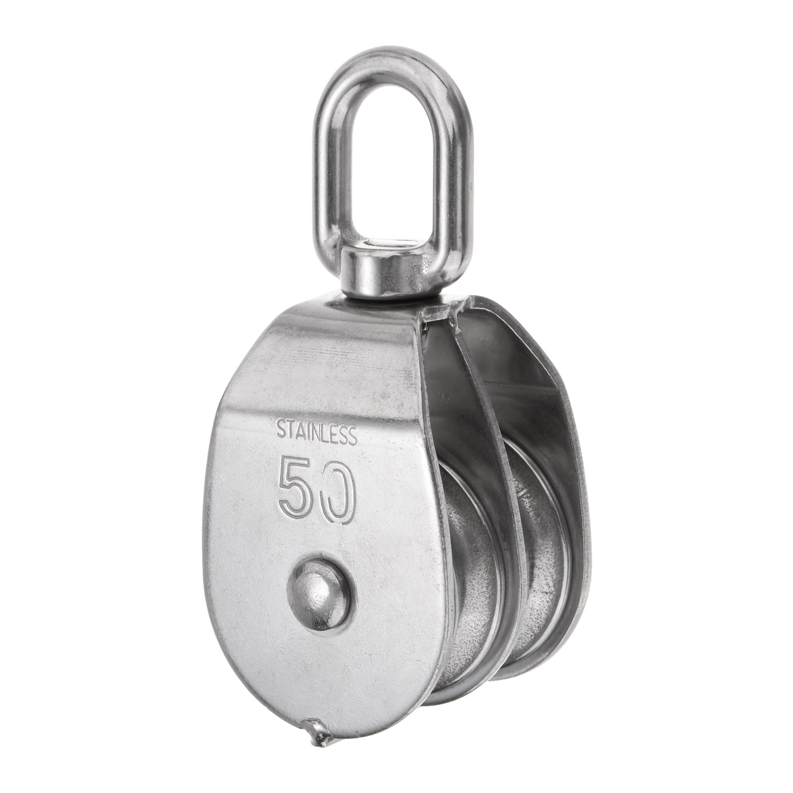 M50 Double Pulley Block, Stainless Steel Swivel Rigging Lifting Wheel ...