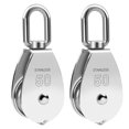 M50 Single Pulley Snatch Block Lifting Crane Heavy Duty Swivel Hook 304 ...