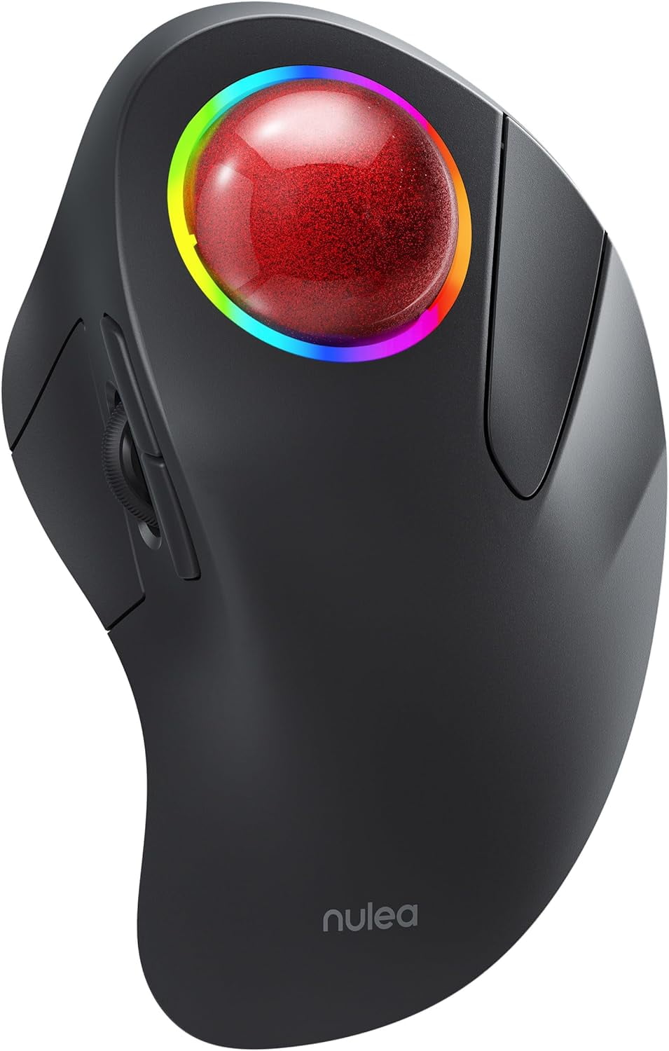 M505B Wireless Trackball Mouse, Rechargeable Ergonomic RGB Rollerball ...