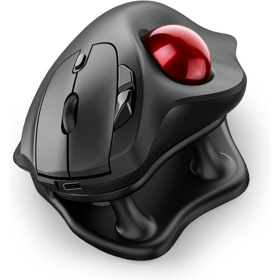 M511 Wireless Trackball Mouse, Rechargeable Ergonomic Thumb-Control ...