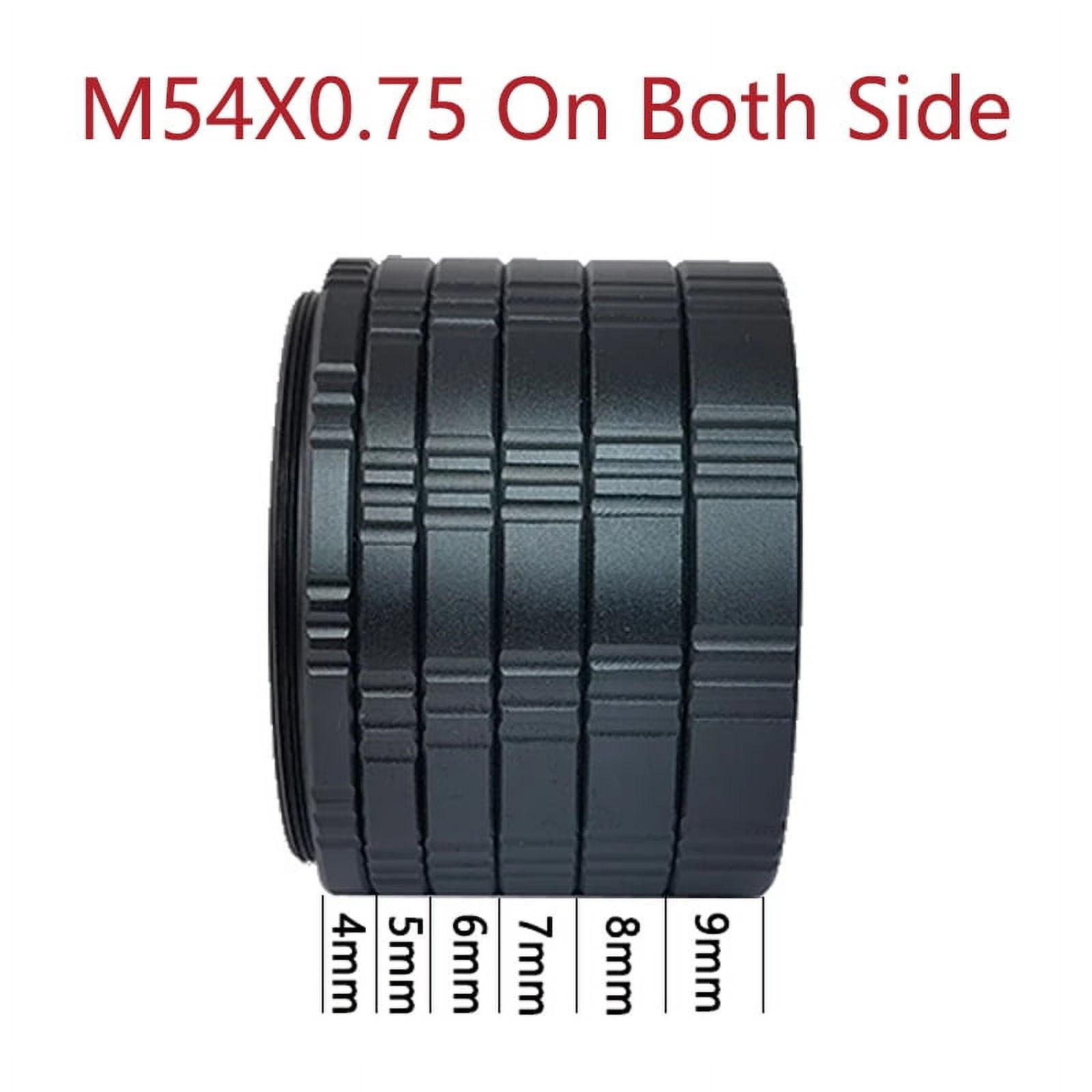 M54x0.75 Metal Focal Length Extension Tube Kits 4/5/6/7/8/9mm for ...