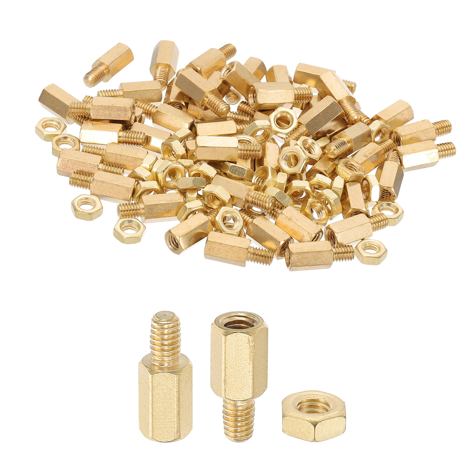 M5X12mm+7mm Standoff Screws, 40Pcs Male to Female Hex Brass PCB ...