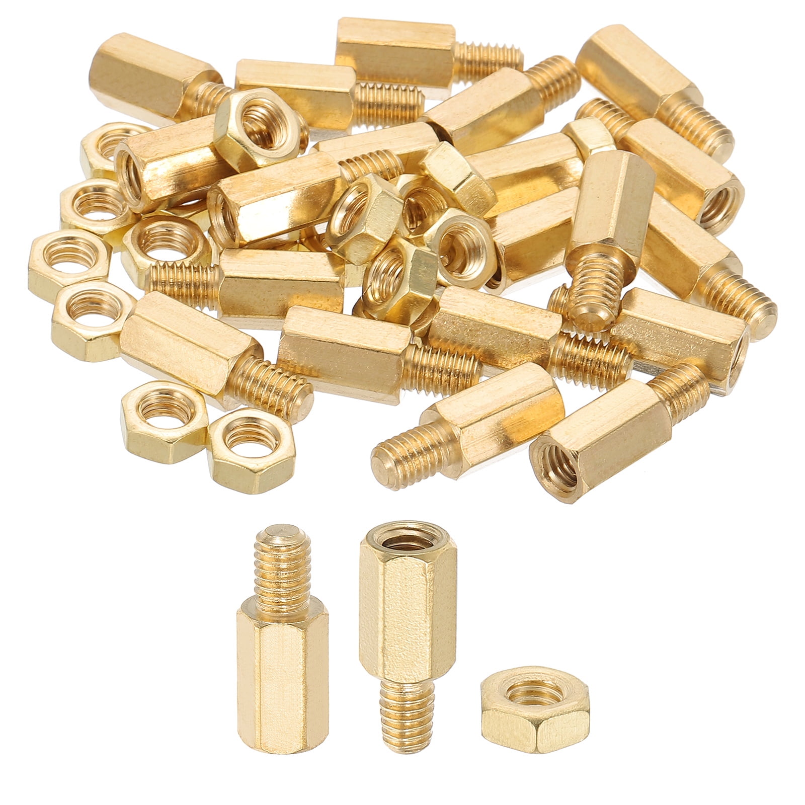 M5X25mm+7mm Standoff Screws, 40Pcs Male to Female Hex Brass PCB ...