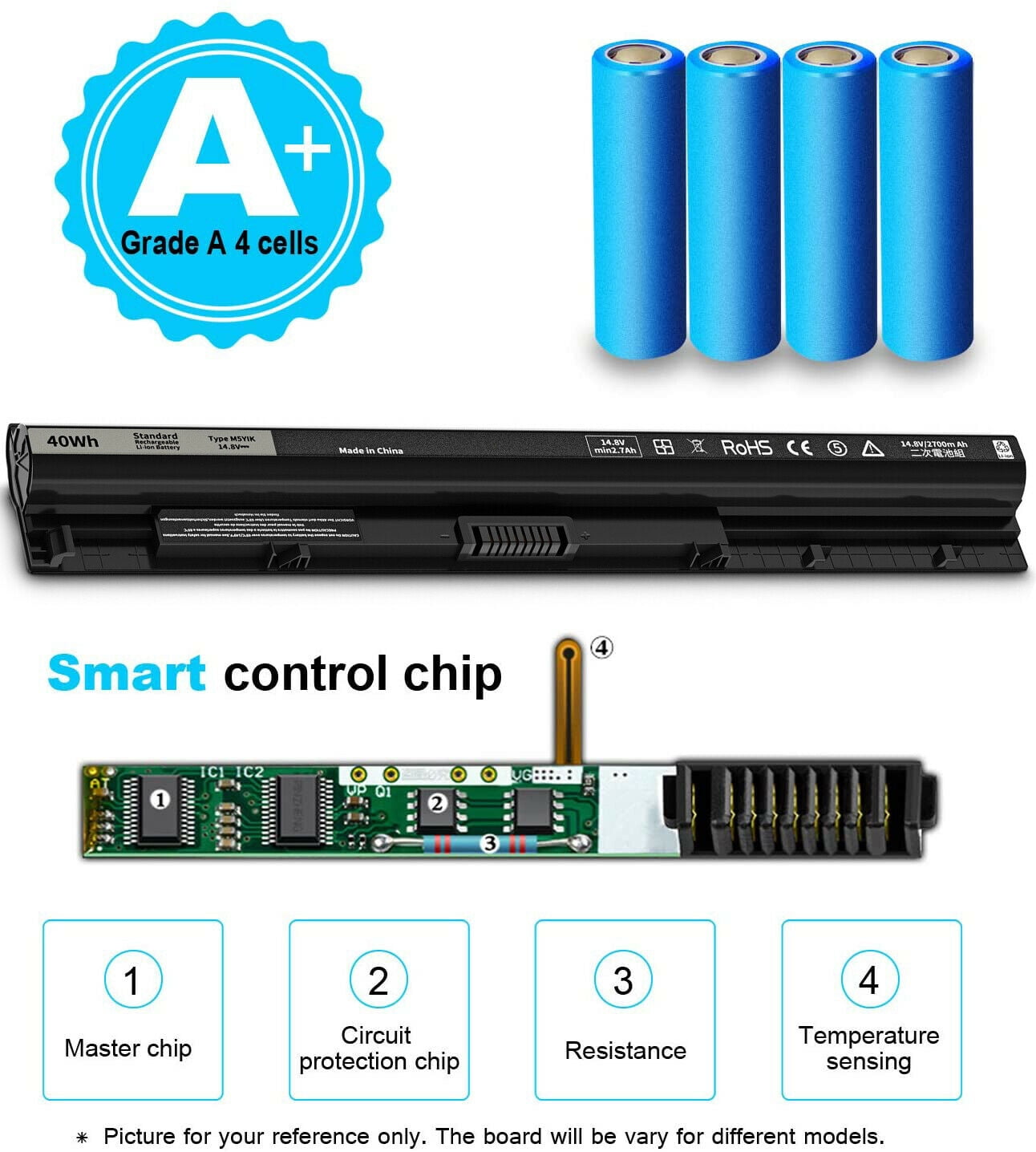 M5Y1K Battery For Dell Inspiron 3451 5451 5551 5555 5558 5559 Laptop ...