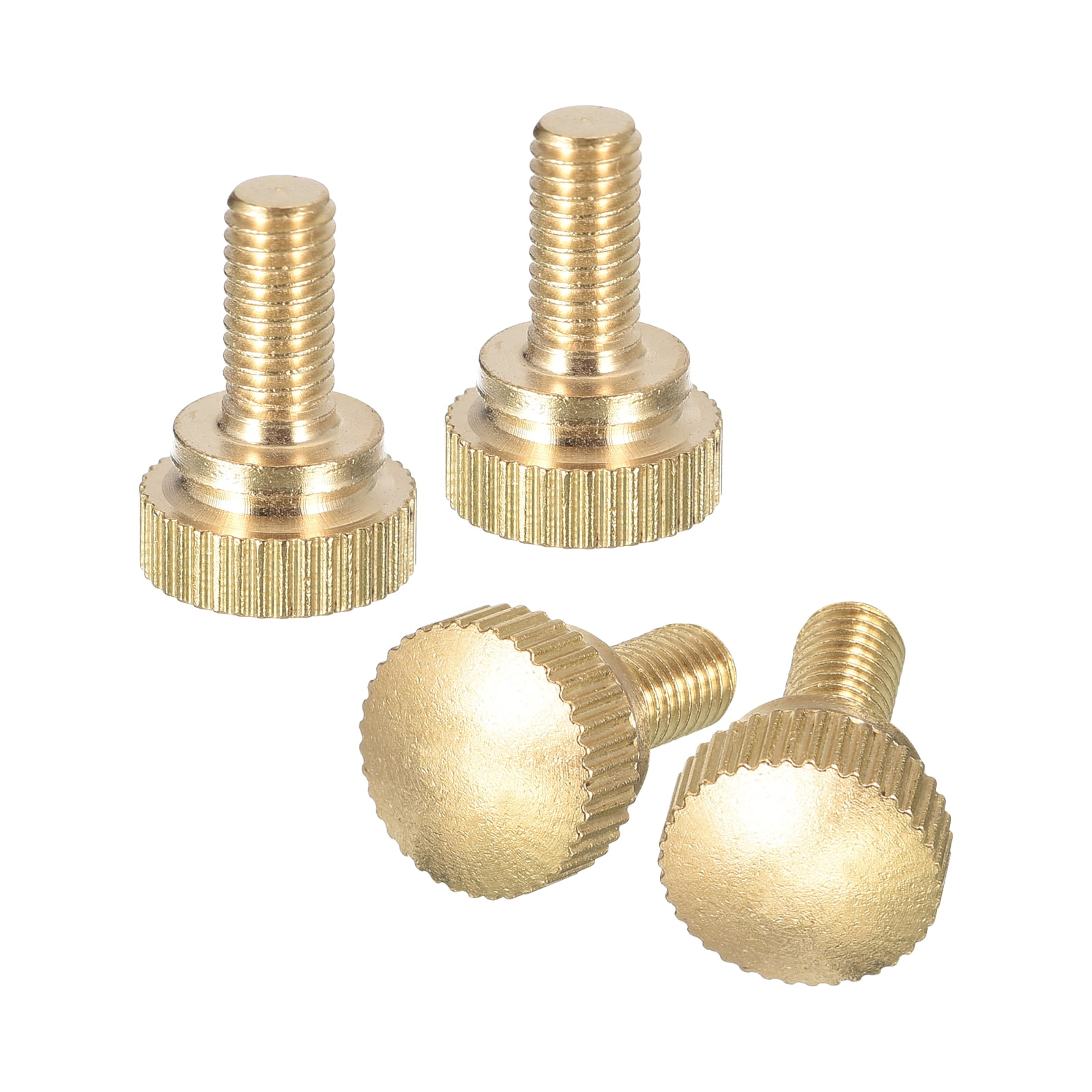 M5x10mm Knurled Thumb Screws, 4 Pack Brass Thumb Screws with Shoulder ...