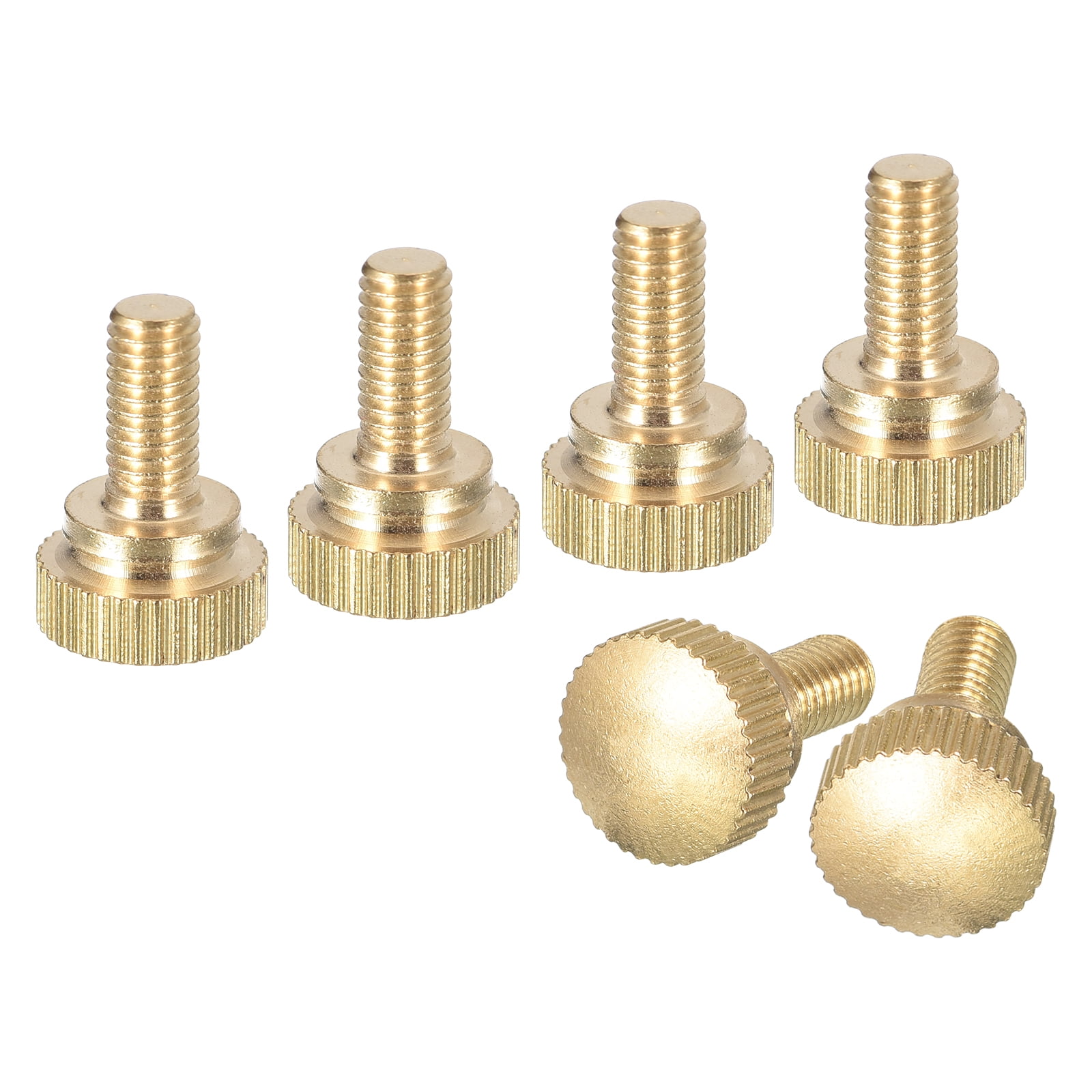 M5x10mm Knurled Thumb Screws, 6 Pack Brass Thumb Screws with Shoulder ...