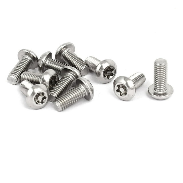 M5x12mm 304 Stainless Steel Button Head Torx Security Tamper Proof ...