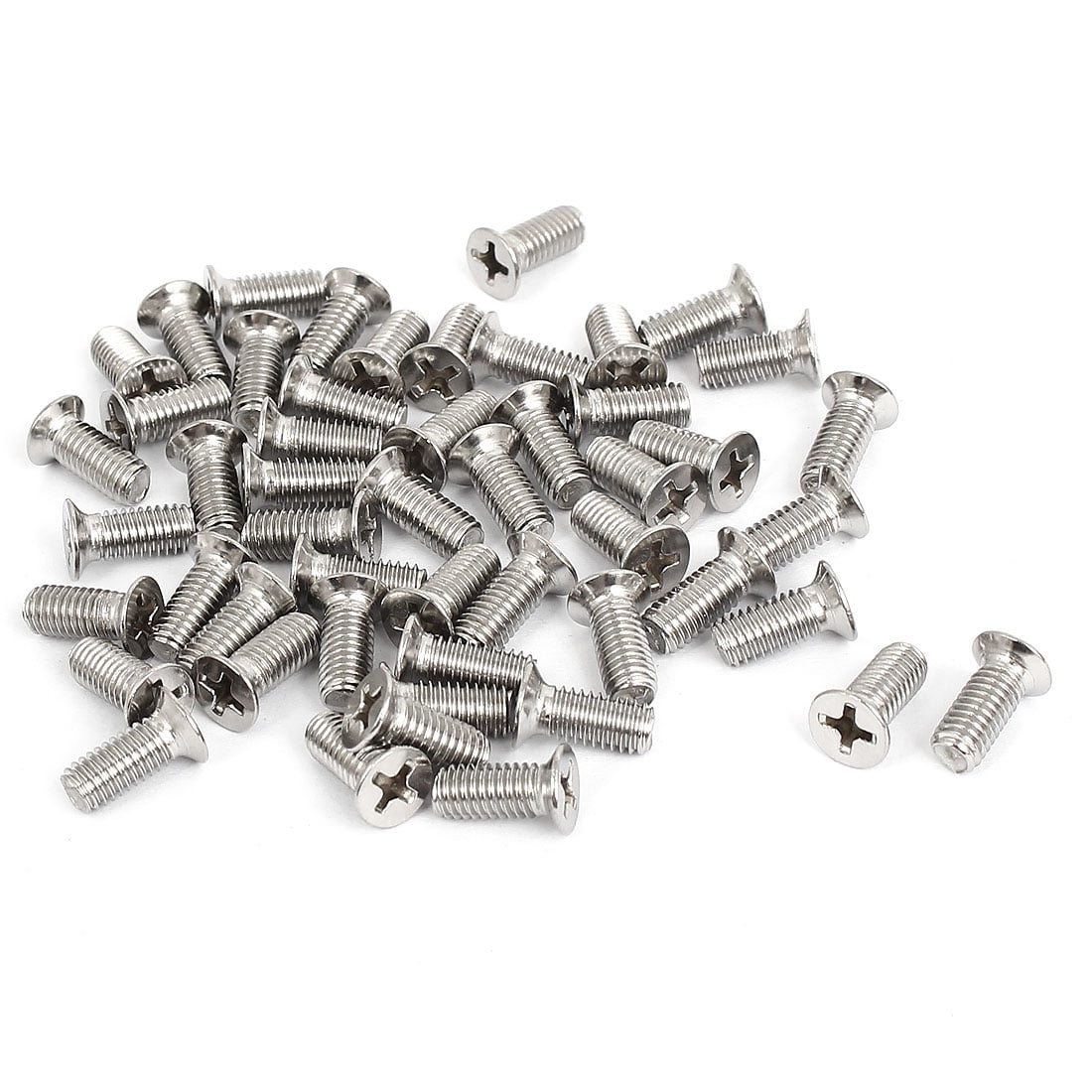 M5x12mm Stainless Steel Countersunk Flat Head Cross Screw Bolts 50pcs ...