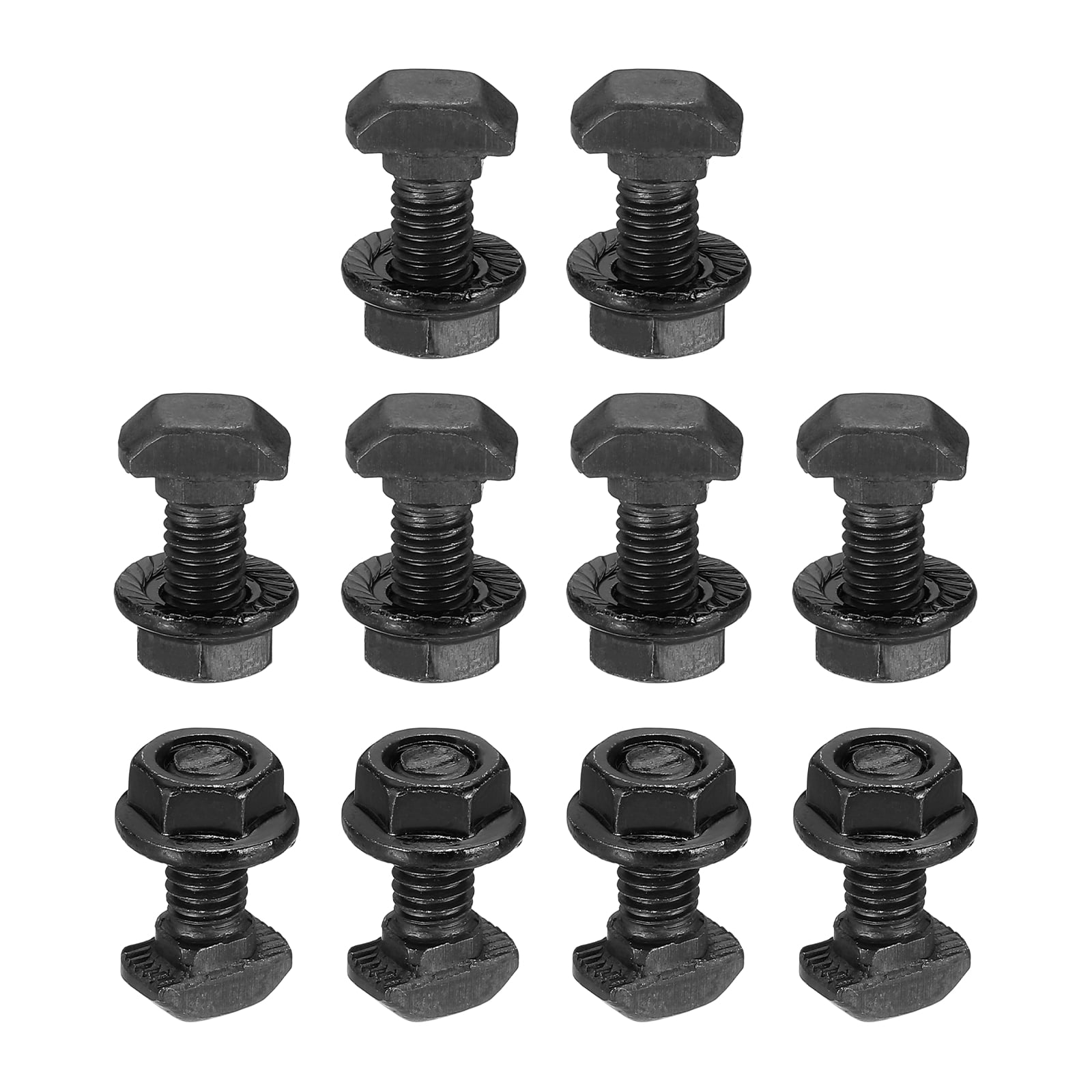 M5x12mm T-Slot Bolts, 10 Sets Drop-in Hammer Head Bolt with Nuts for 20 ...